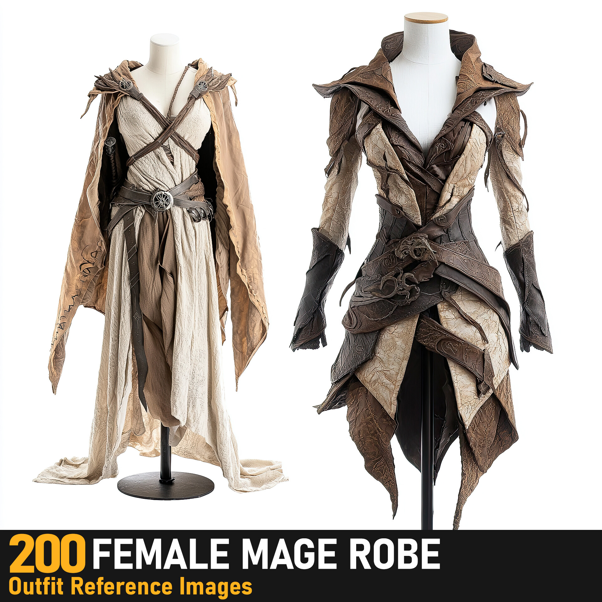ArtStation - Female Mage Robe|4K Reference Images