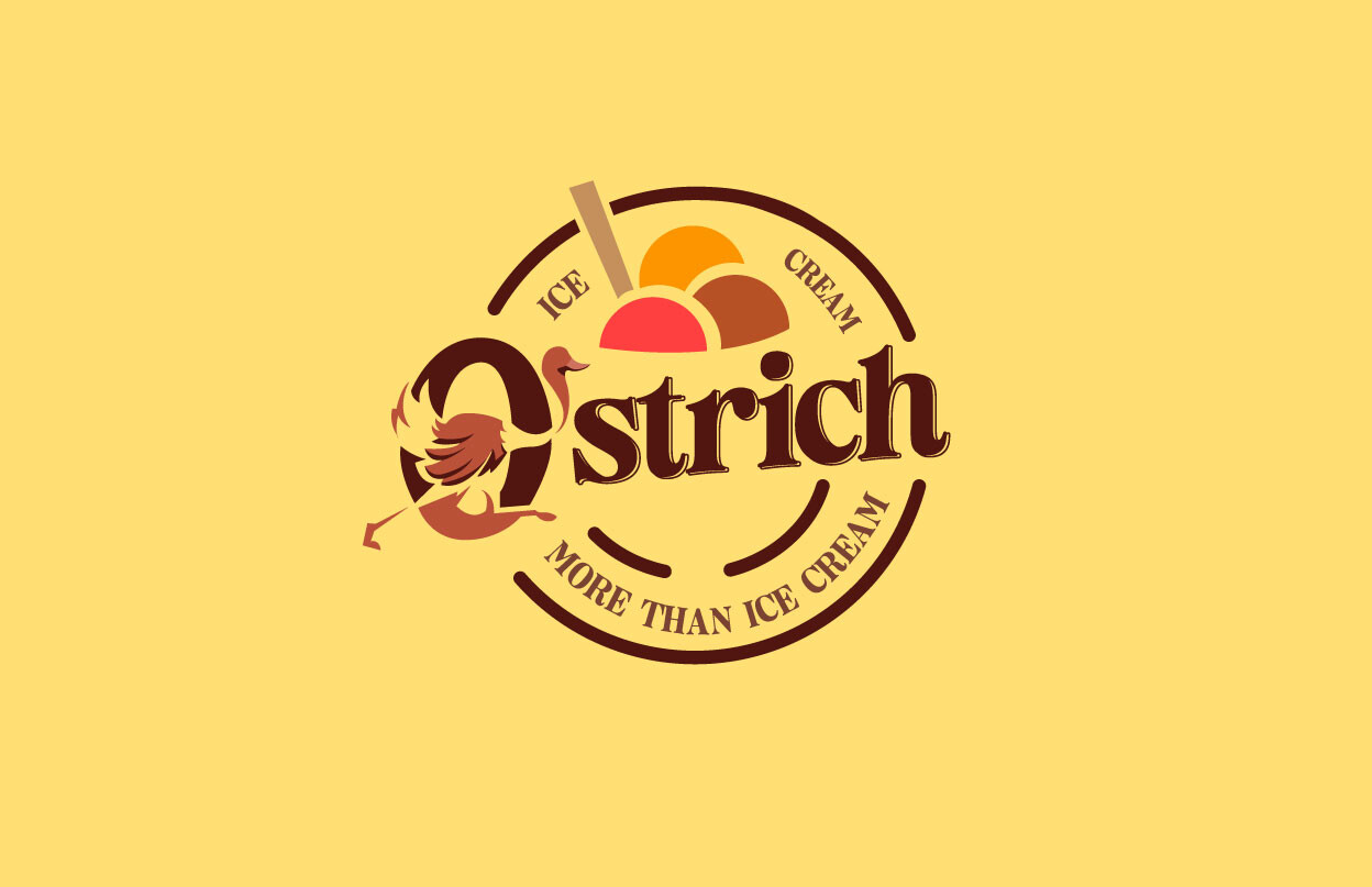 Westcoast Animations - Ostrich Ice Cream Logo Design – More Than Just ...