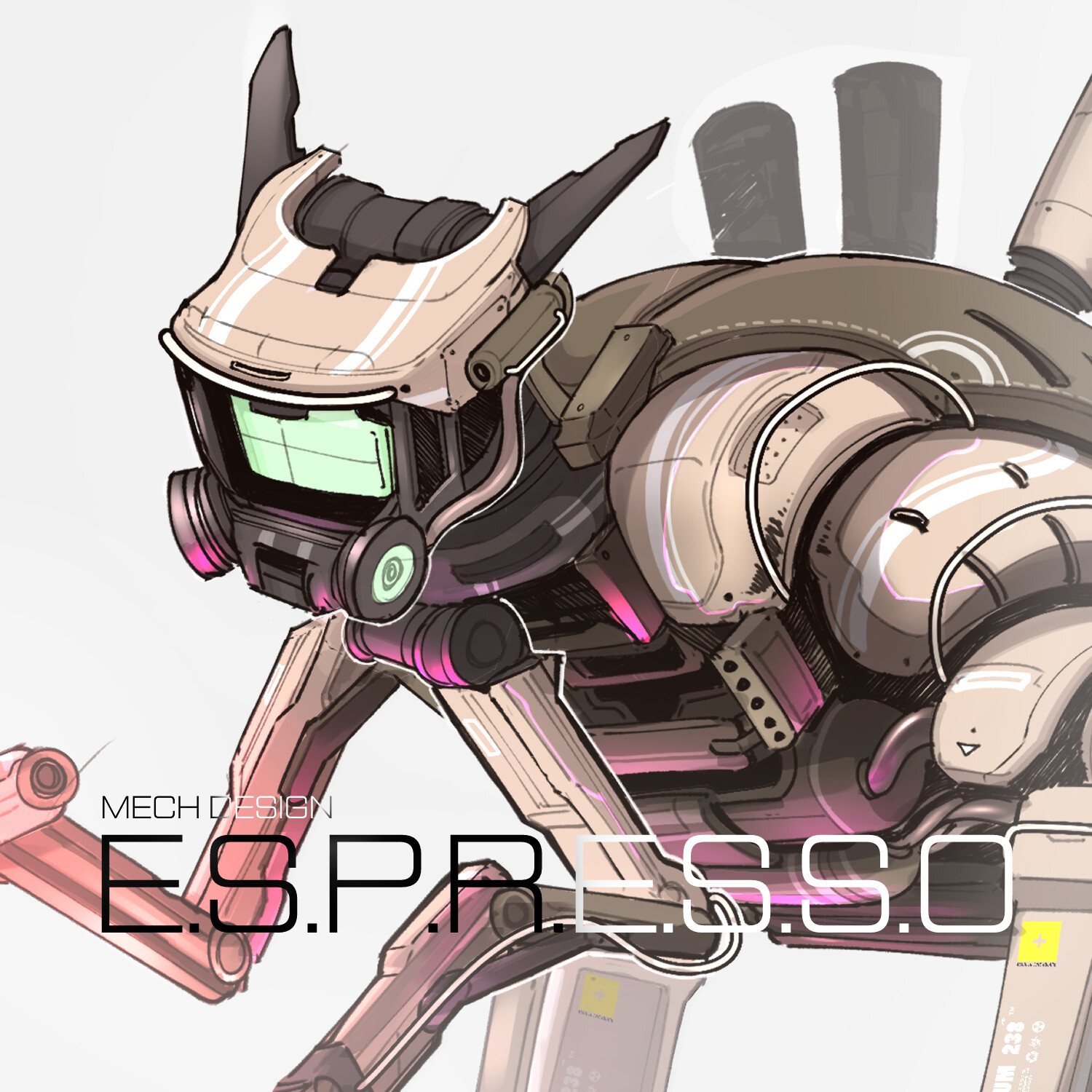 ArtStation - ARK - 07 | E.S.P.R.E.S.S.O "意式浓缩咖啡" | Mecha Design