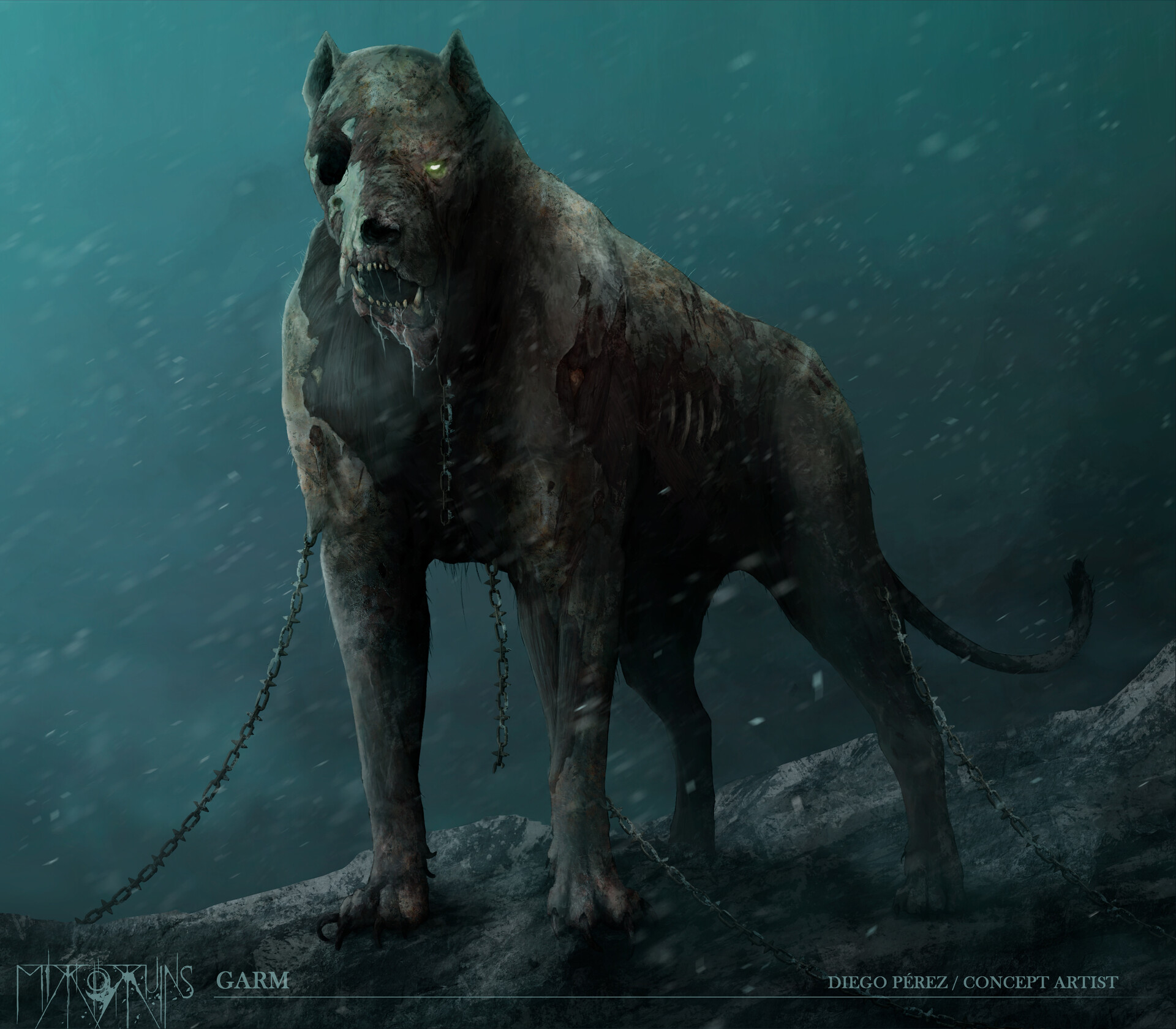 ArtStation - GARM The hellhound of Gnipahellir