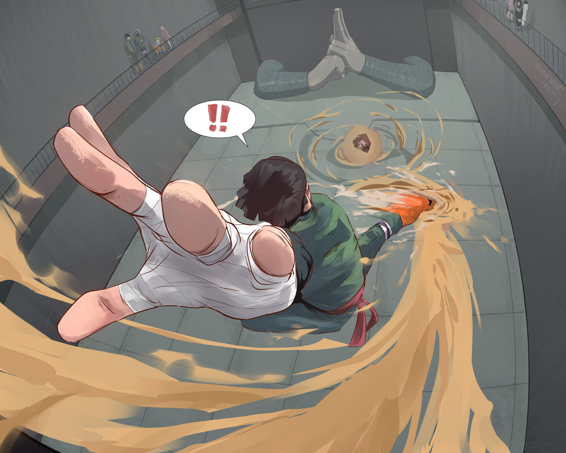 ArtStation - ROCK LEE VS GAARA - FANART