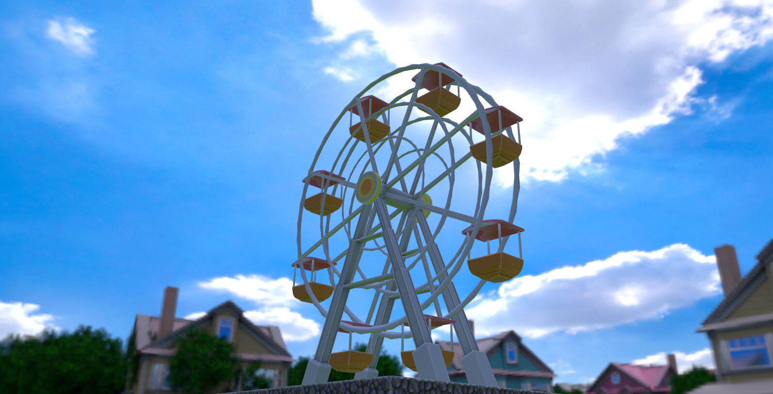 Daud Malik - 3D Ferris Wheel Low-Poly