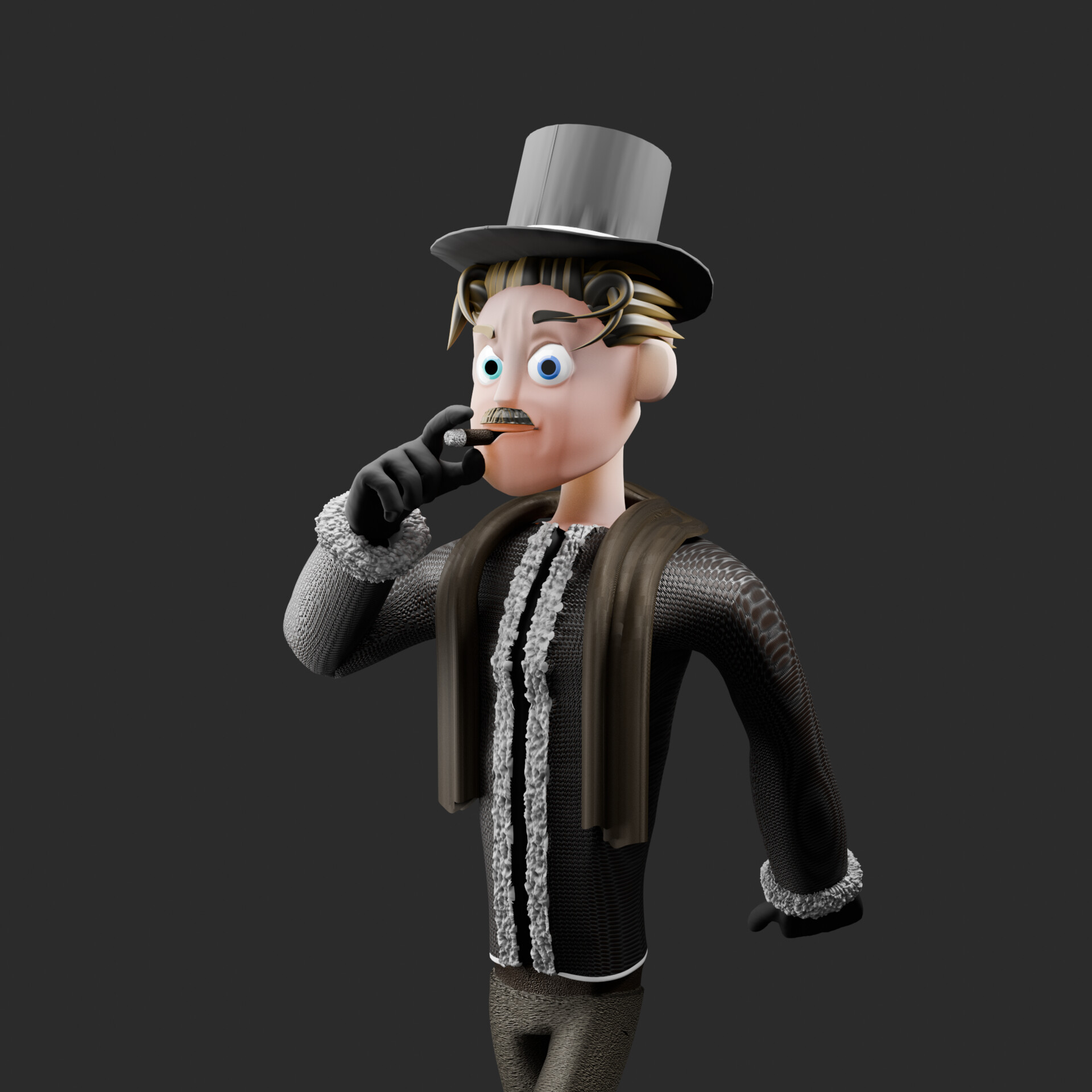 ArtStation - Cartoon Mafioso: A Stylized Detective in 3D