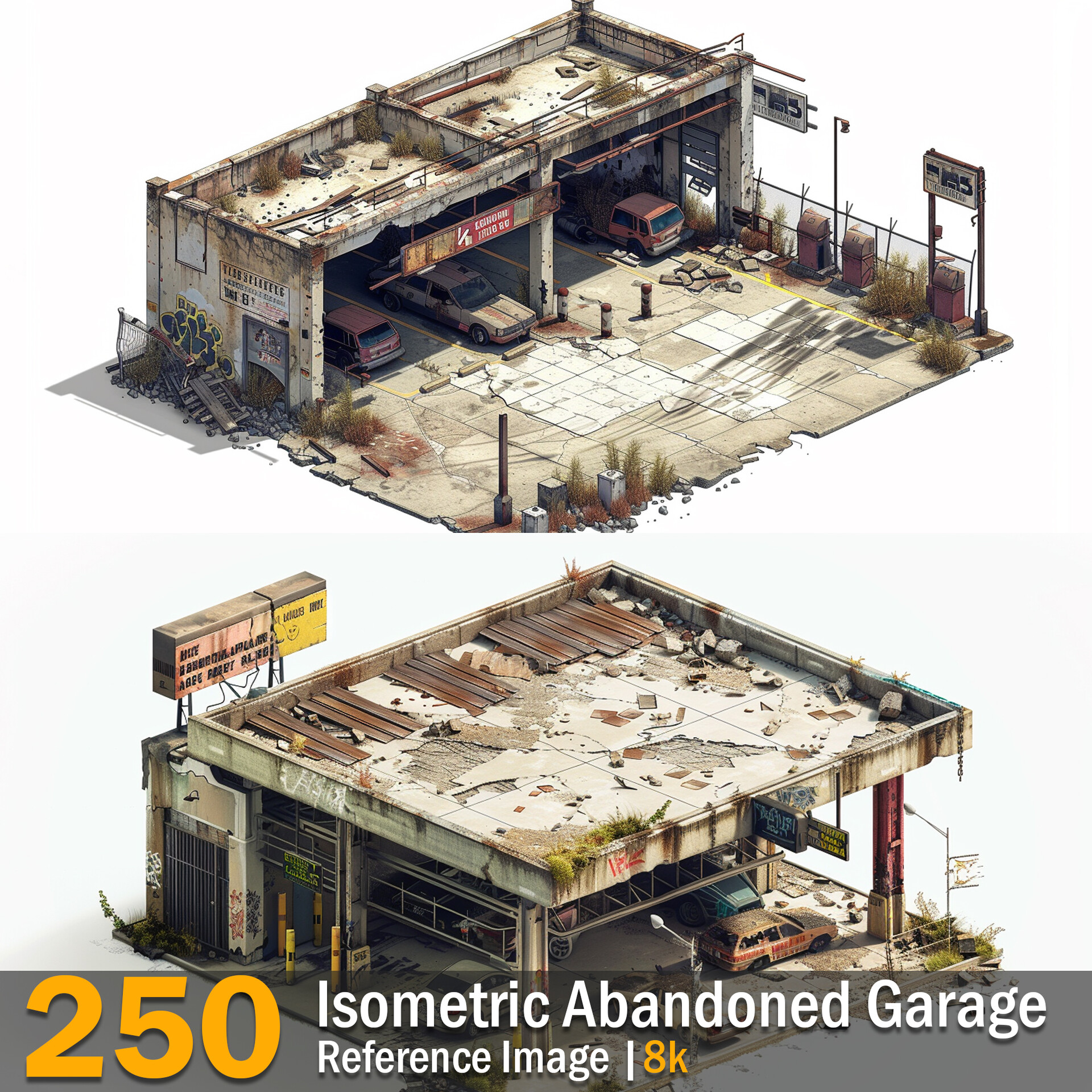 ArtStation - Isometric Abandoned Garage | Reference Images | 8K