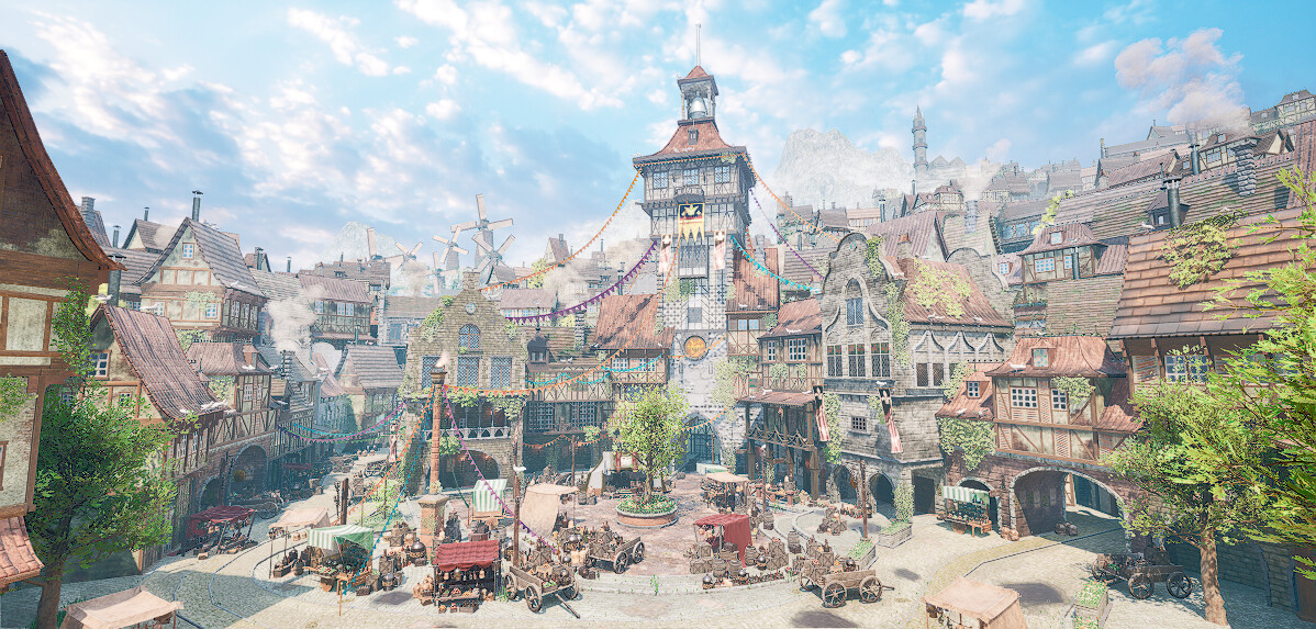 ArtStation - The Witcher 3 Novigard Hierarch Squar (Fan Made) Unreal ...