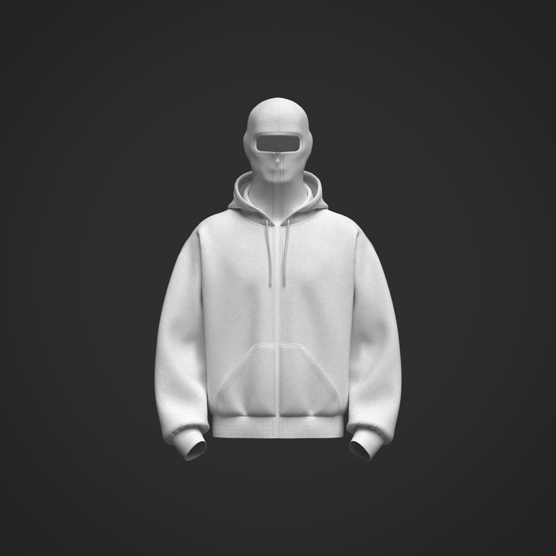 ArtStation - Male Oversized Balaclava Hoodie 3D Model