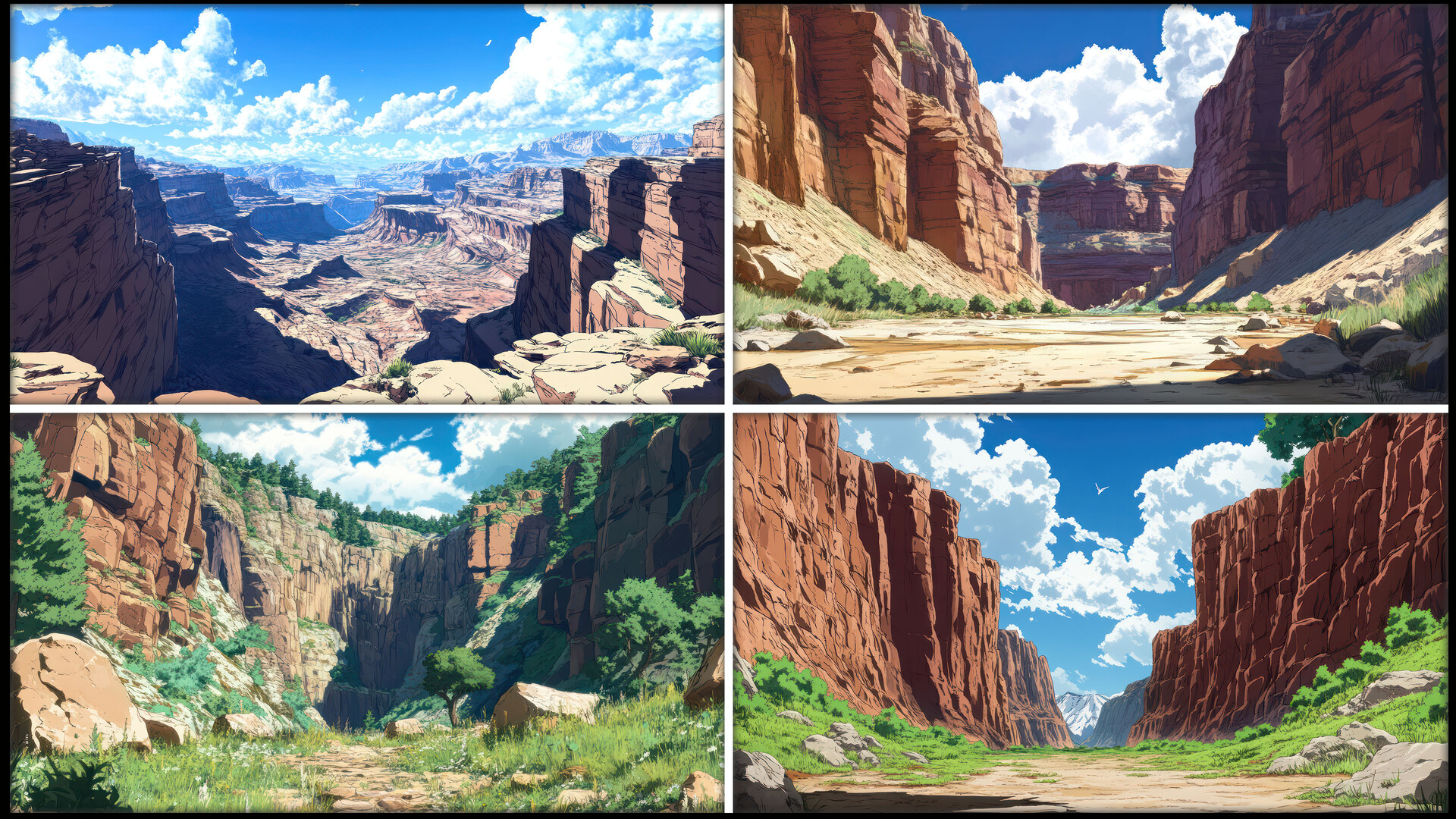Ferial Concept - 🔹220 Rocky Canyon - Anime Concept Reference Image Pack ...