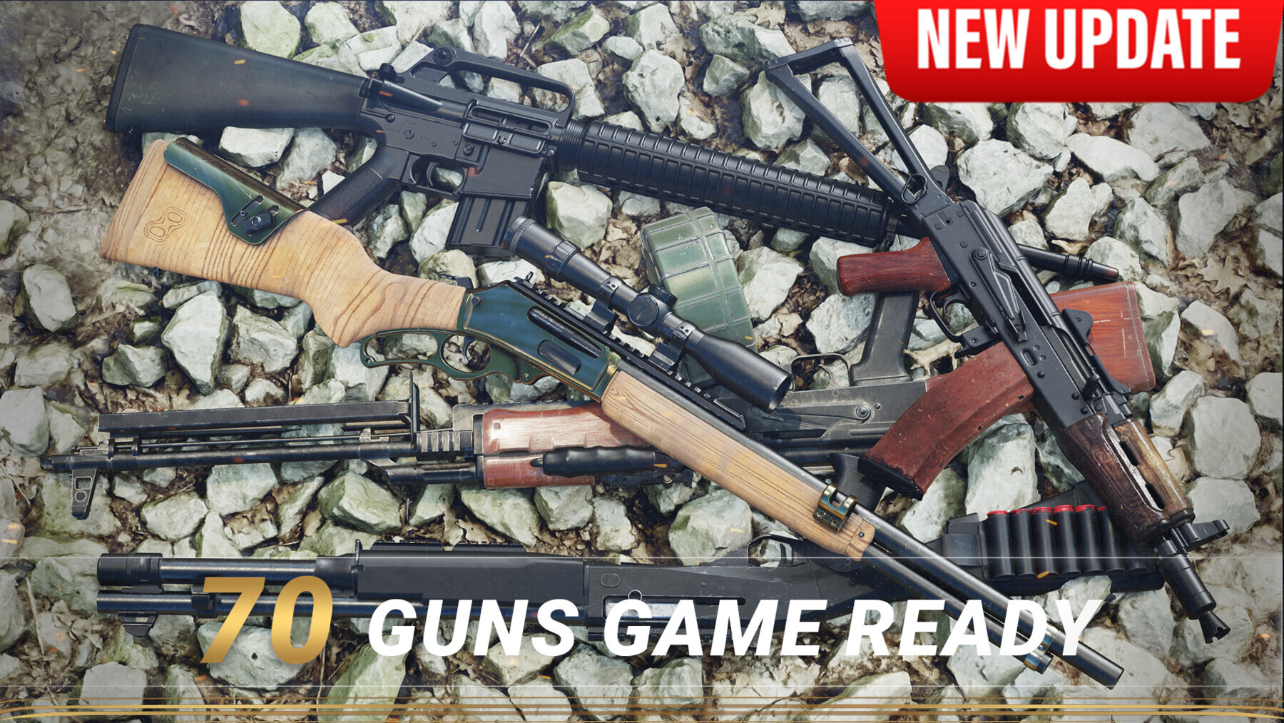 ArtStation - 70 Gun Collection - Game Ready