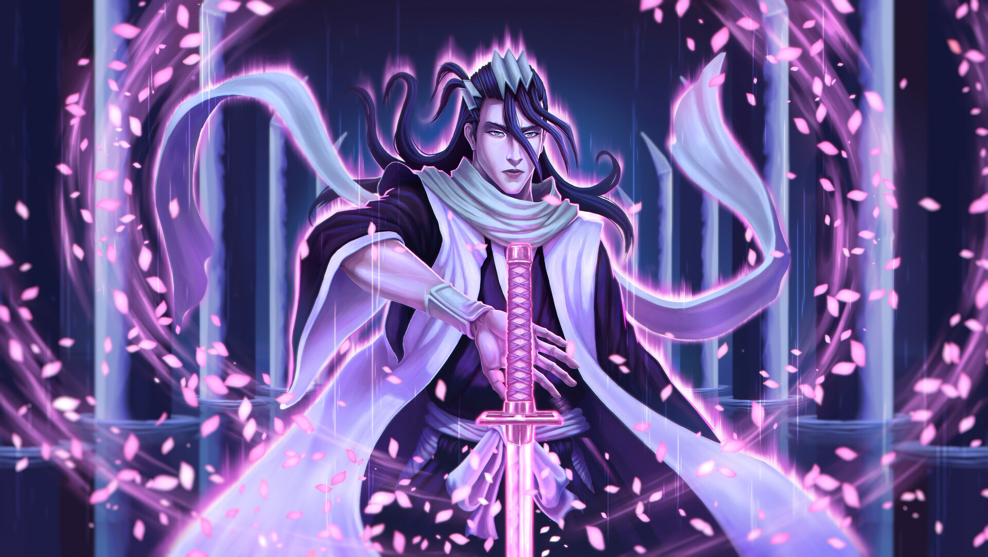 ArtStation - Byakuya Kuchiki, Bankai! (paintover)