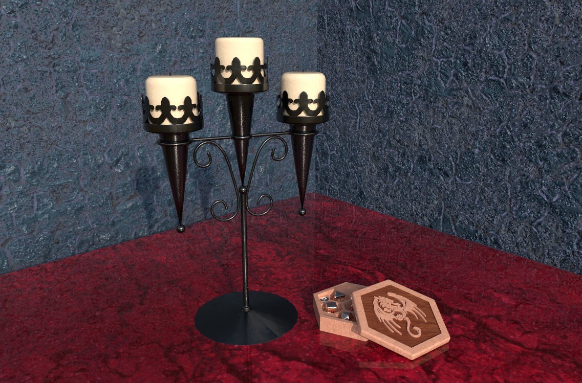 ArtStation - Candle and Dice