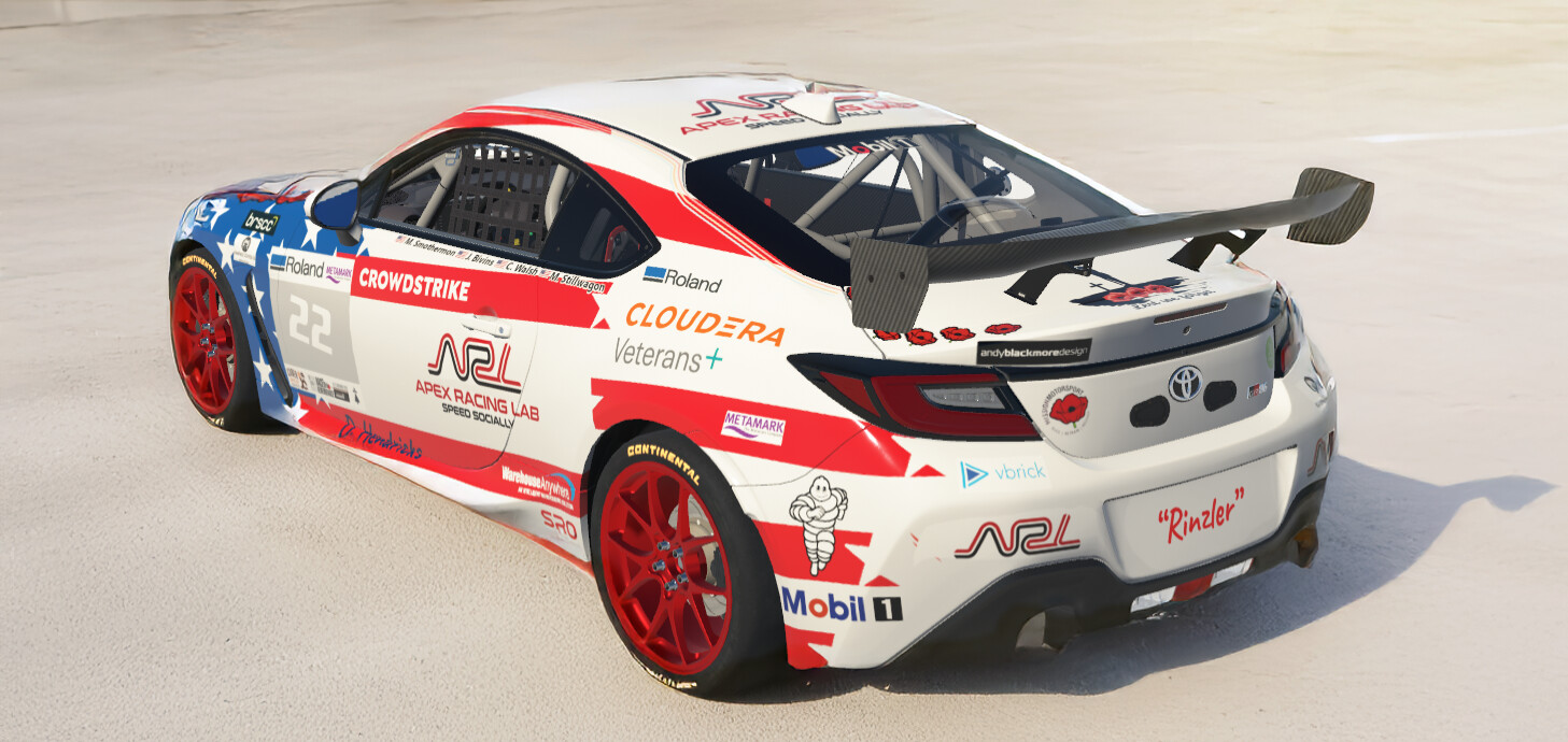 Dylan Hendricks - 3D Visual Artist - Toyota GR86 iRacing Livery