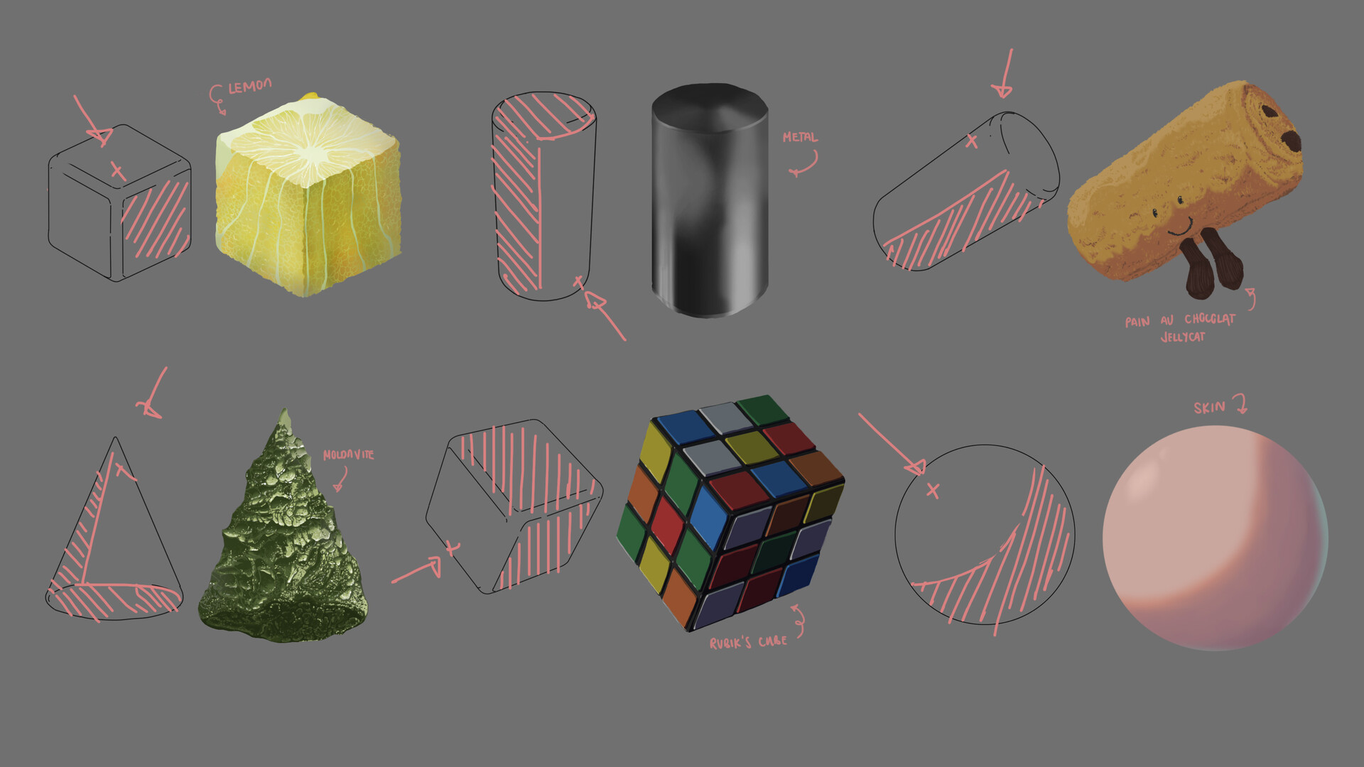 ArtStation - material render practice