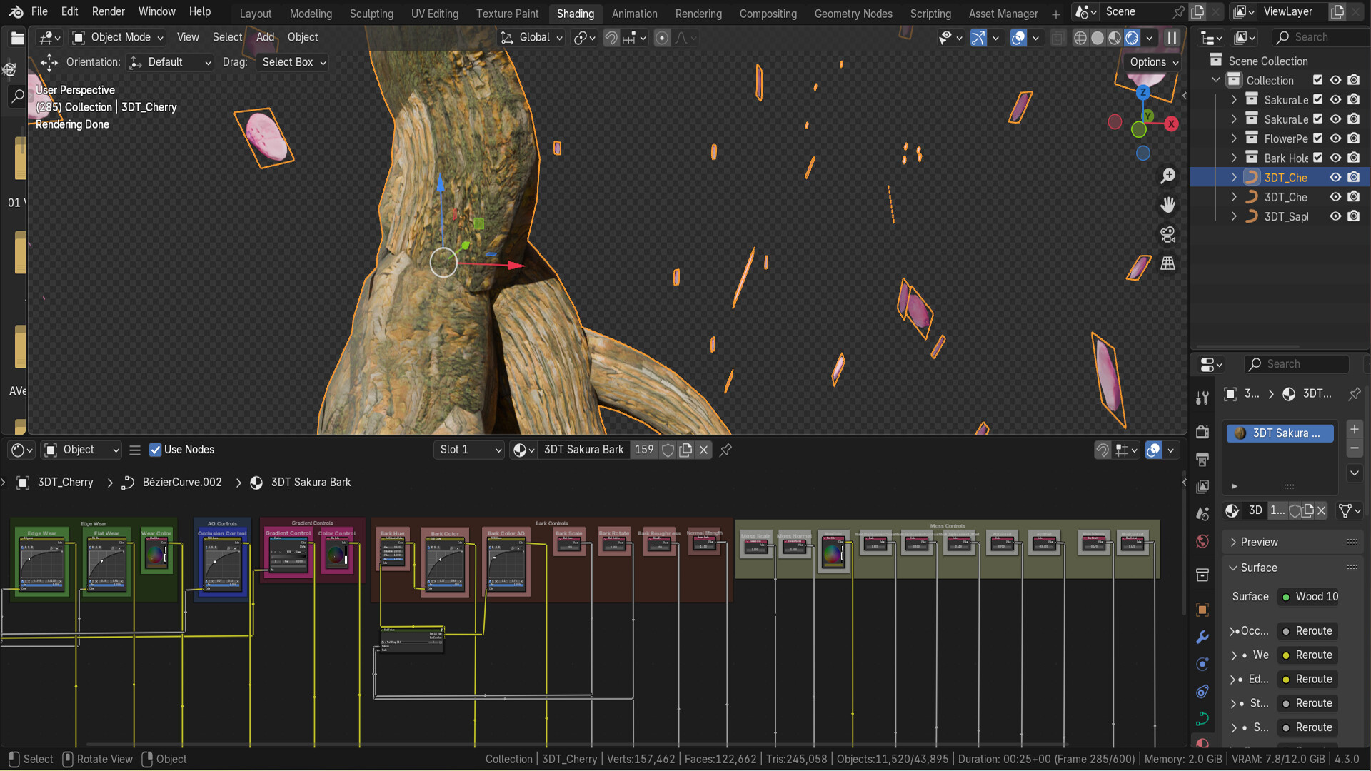 3D Tudor - 3DT Stylized Cherry Tree Geometry Node