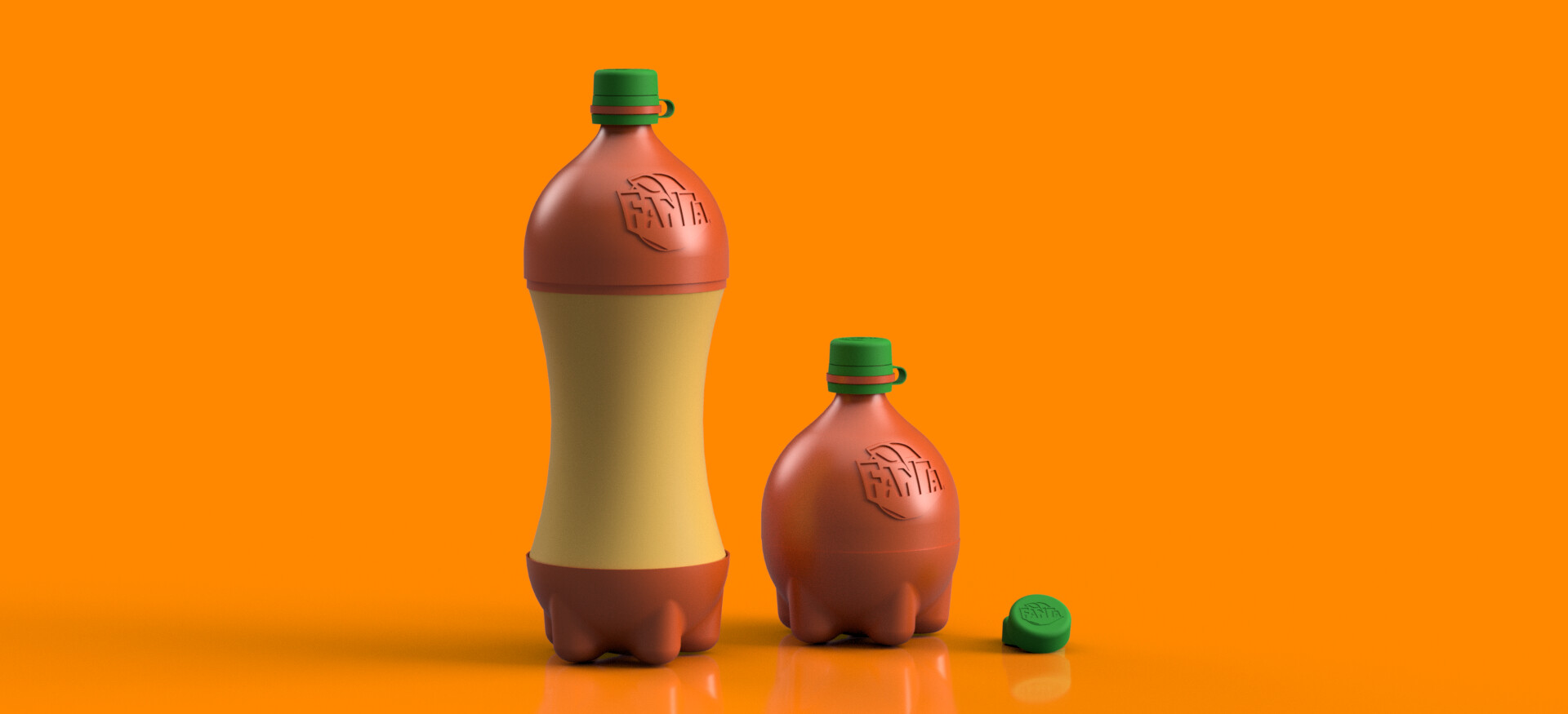 ArtStation - Fanta bottle