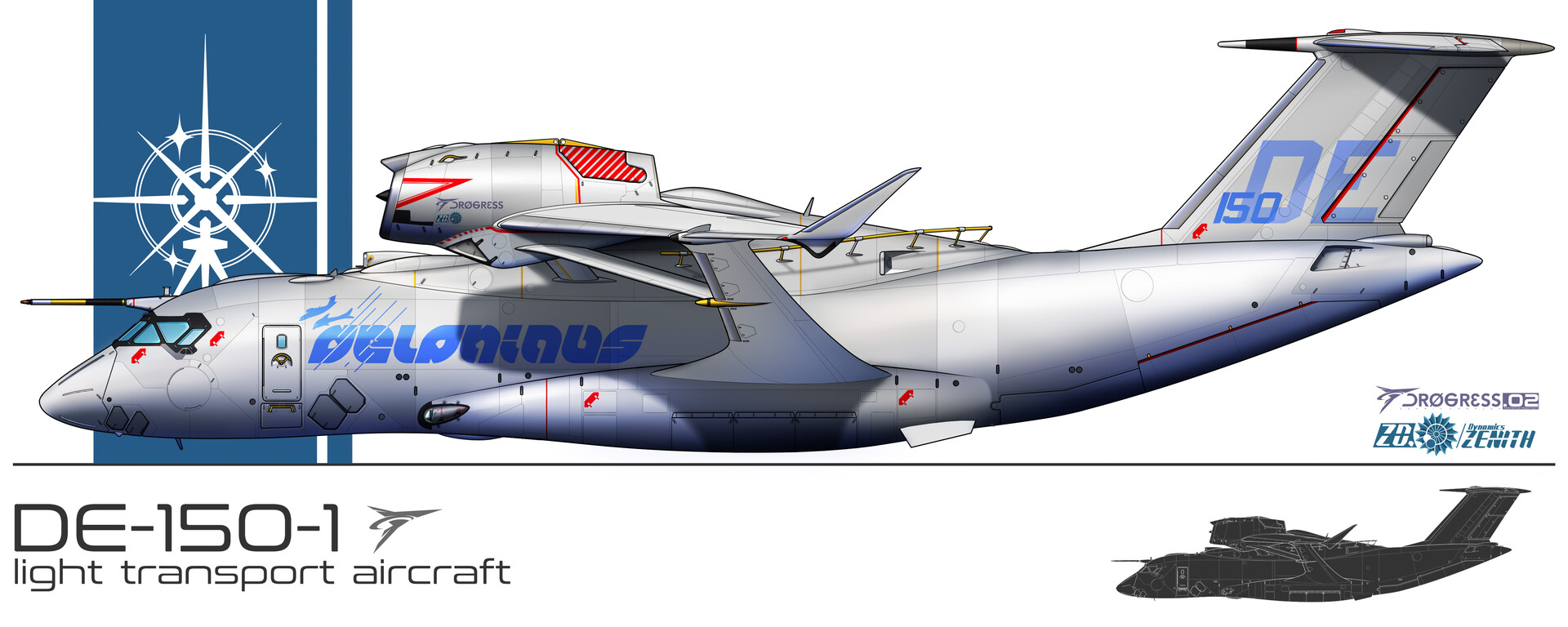 ArtStation - DE-150-1 light transport aircraft
