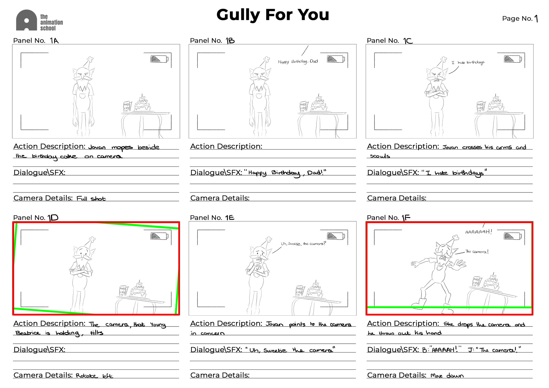ArtStation - Early Storyboard Panels - Gully For You