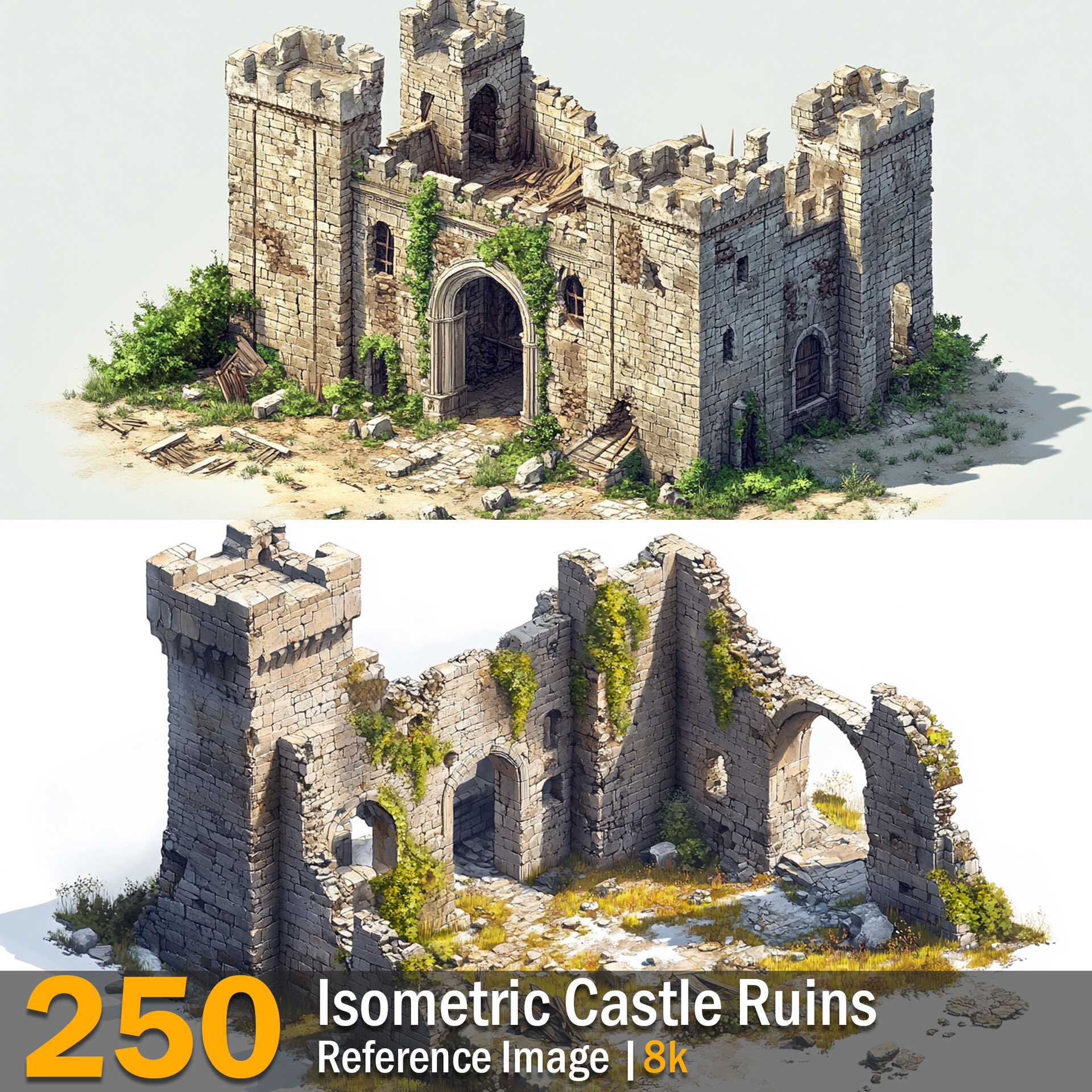 ArtStation - Isometric Castle Ruins | Reference Images | 8K