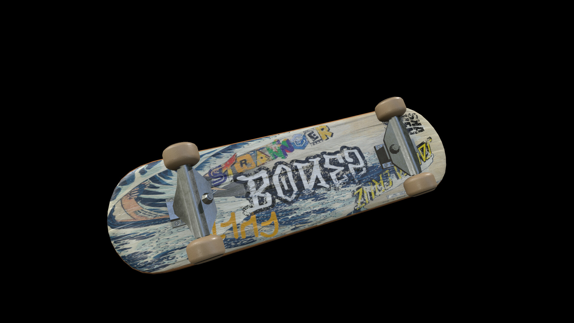 ArtStation - 3D Model of Skateboard