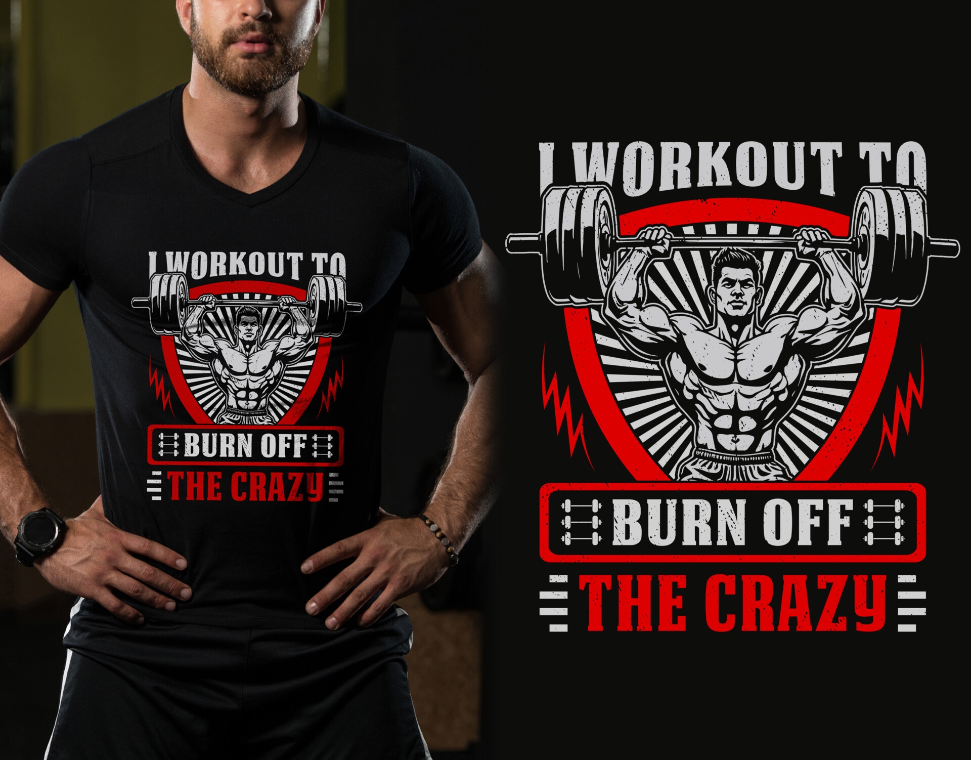 ArtStation - WORKOUT T-SHIRT DESIGNS