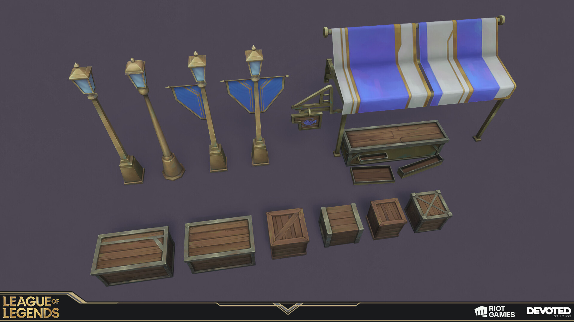 Alejandro Sanchez - League of Legends Bridge of Progress, Piltover Prop set