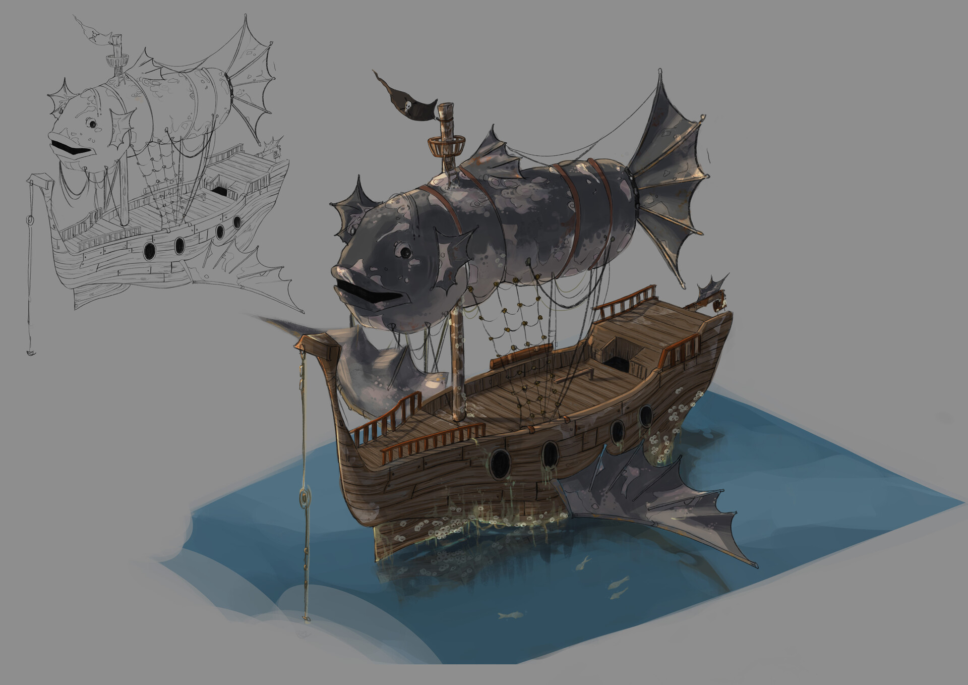 ArtStation - Fish Boat - Set design