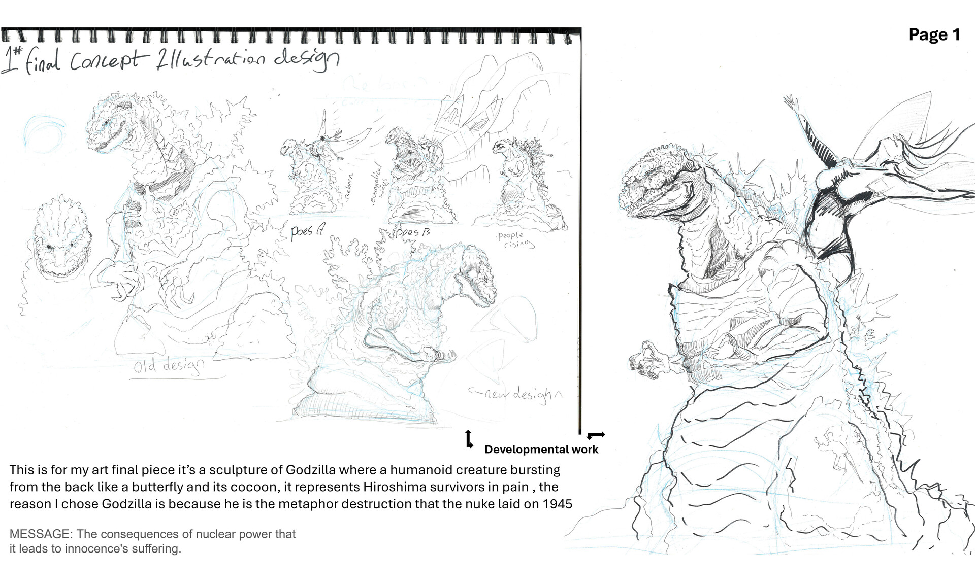ArtStation - working progress sculpture shin godzilla