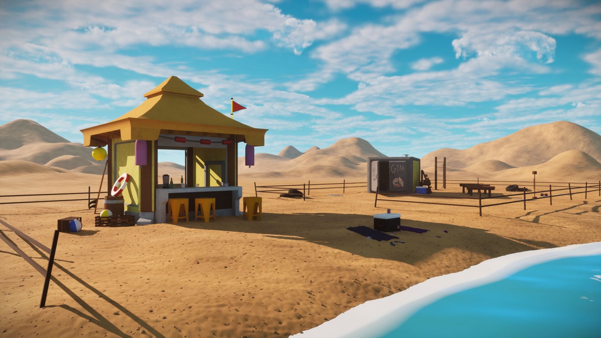 ArtStation - Stylized Beach Scene