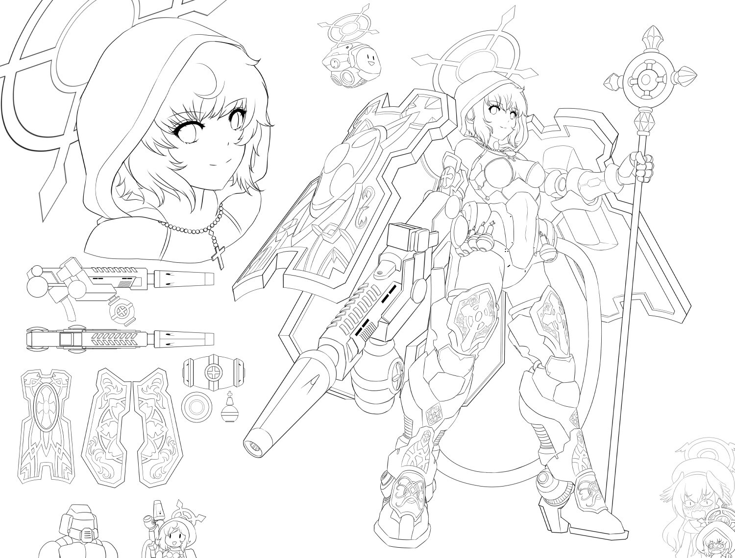 luce mascot coloring pages