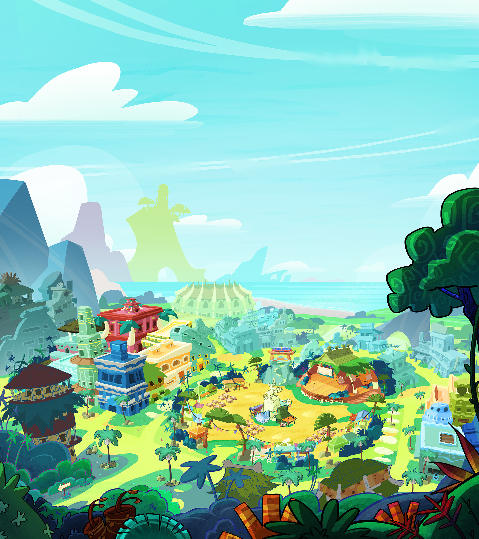 ArtStation - Backgrounds for 2D Animation: The Cave Gang