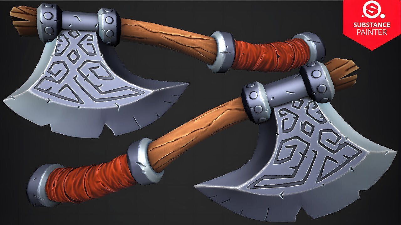 ArtStation - animated realistic axe.