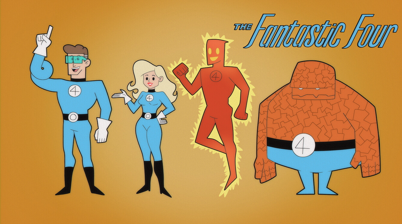 ArtStation - Retro Fantastic Four cartoon characters