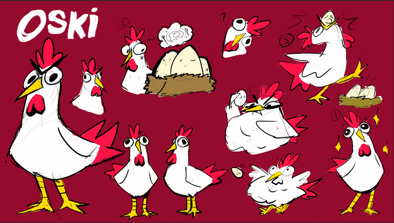 Angy Cortoons - Hell's Chicken - Game Character Design