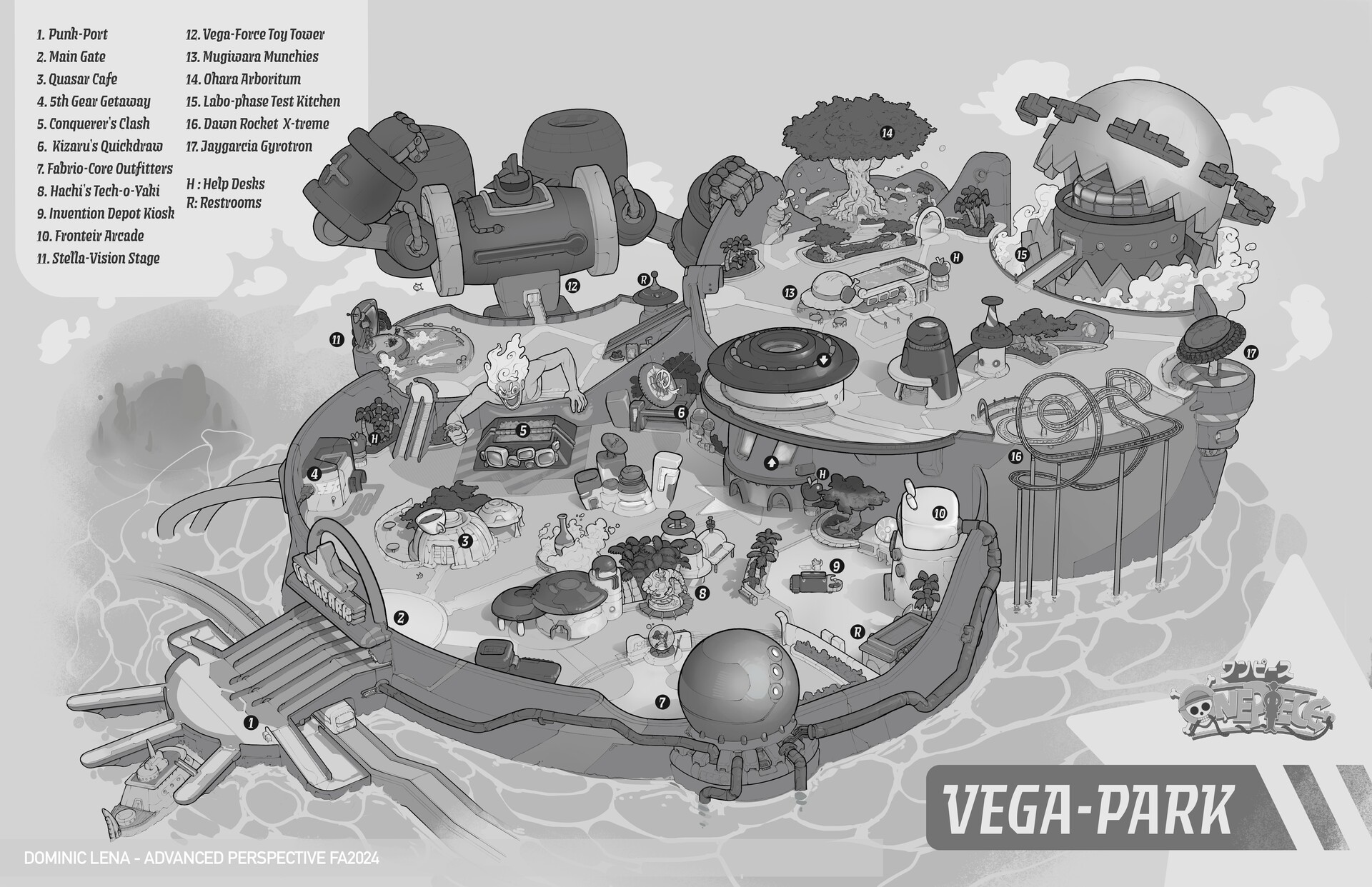 ArtStation - [ One Piece: "Egghead Island" Theme Park ] - ACCD Advanced ...