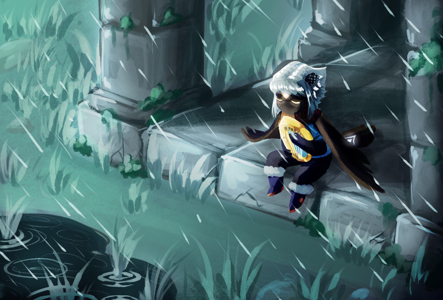 ArtStation - Waltzing in the Rain