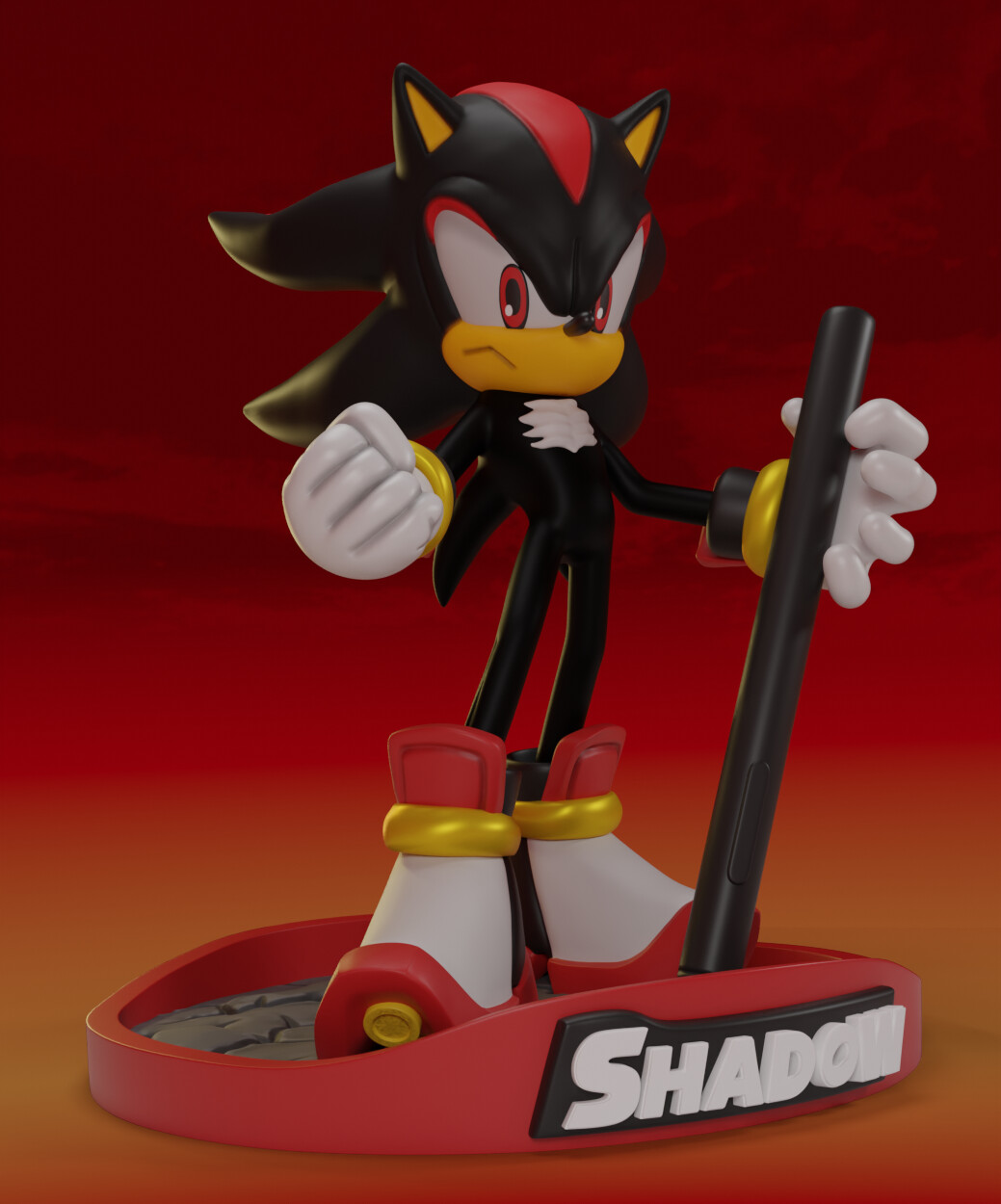 ArtStation - Shadow The HedgeHog Handle Tablet Pen - Fan Art
