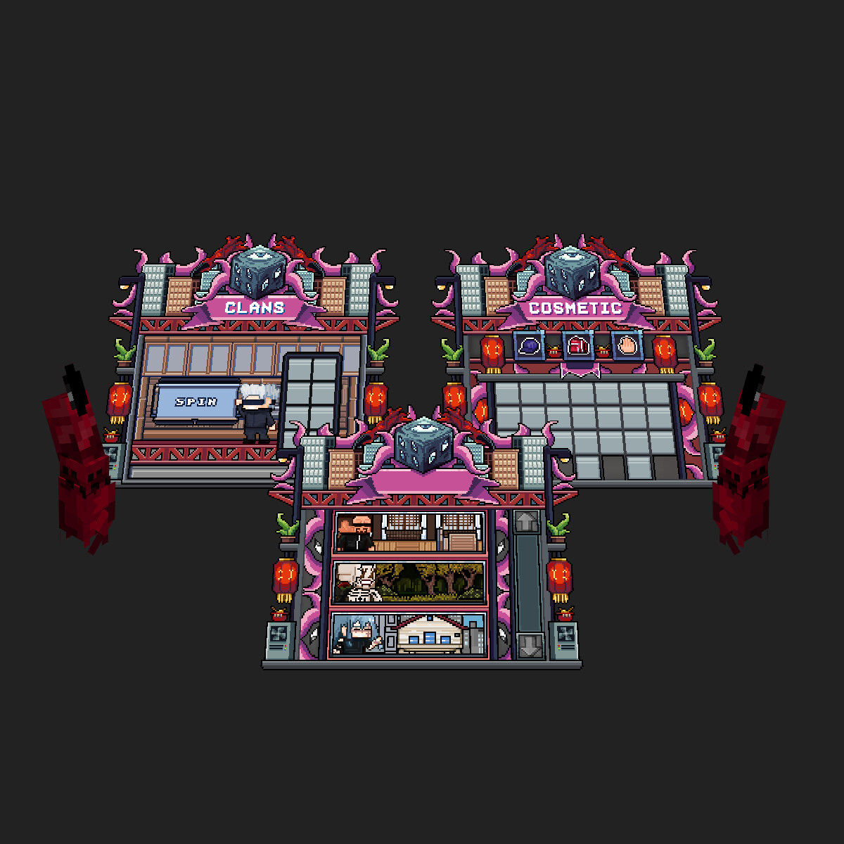 ArtStation - JJK Minecraft GUIs + Sukuna's Finger 3D Model