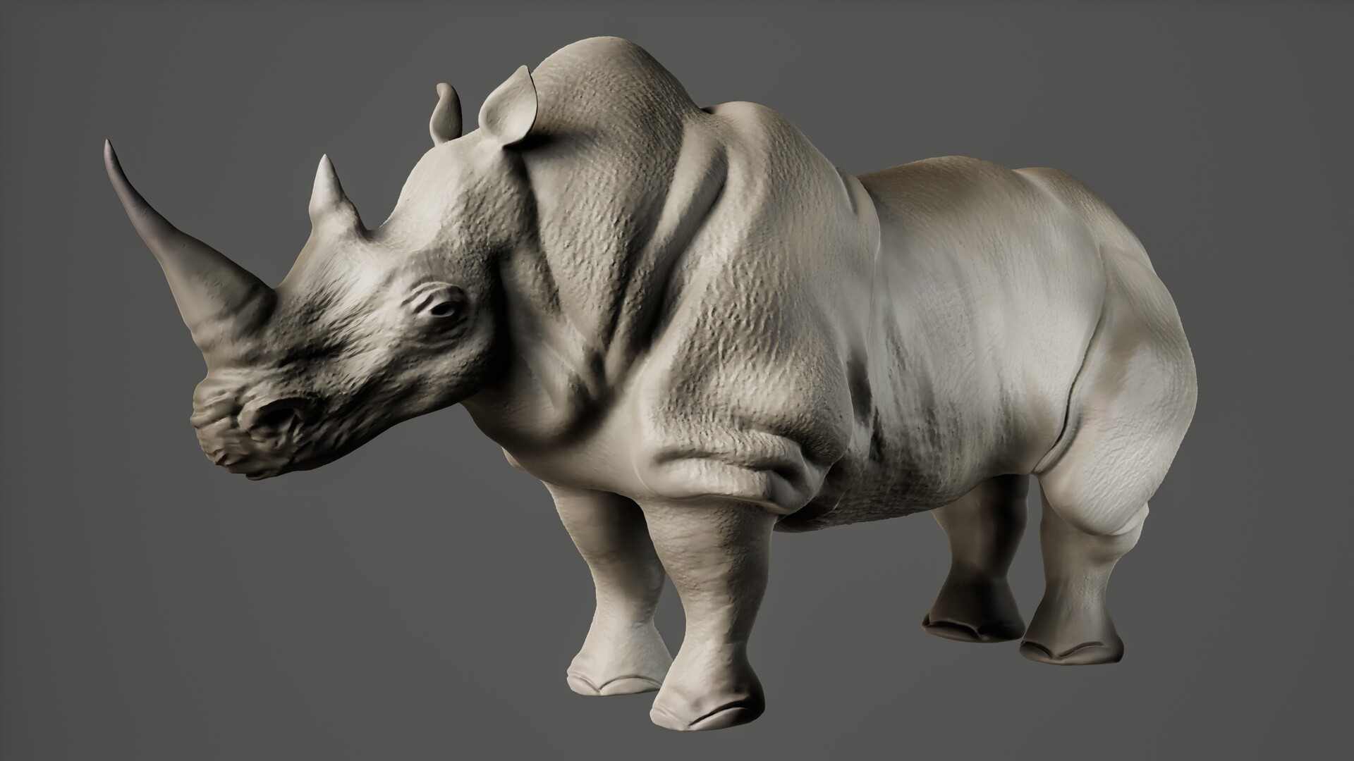 ArtStation - Rhino Zbrush Sculpting