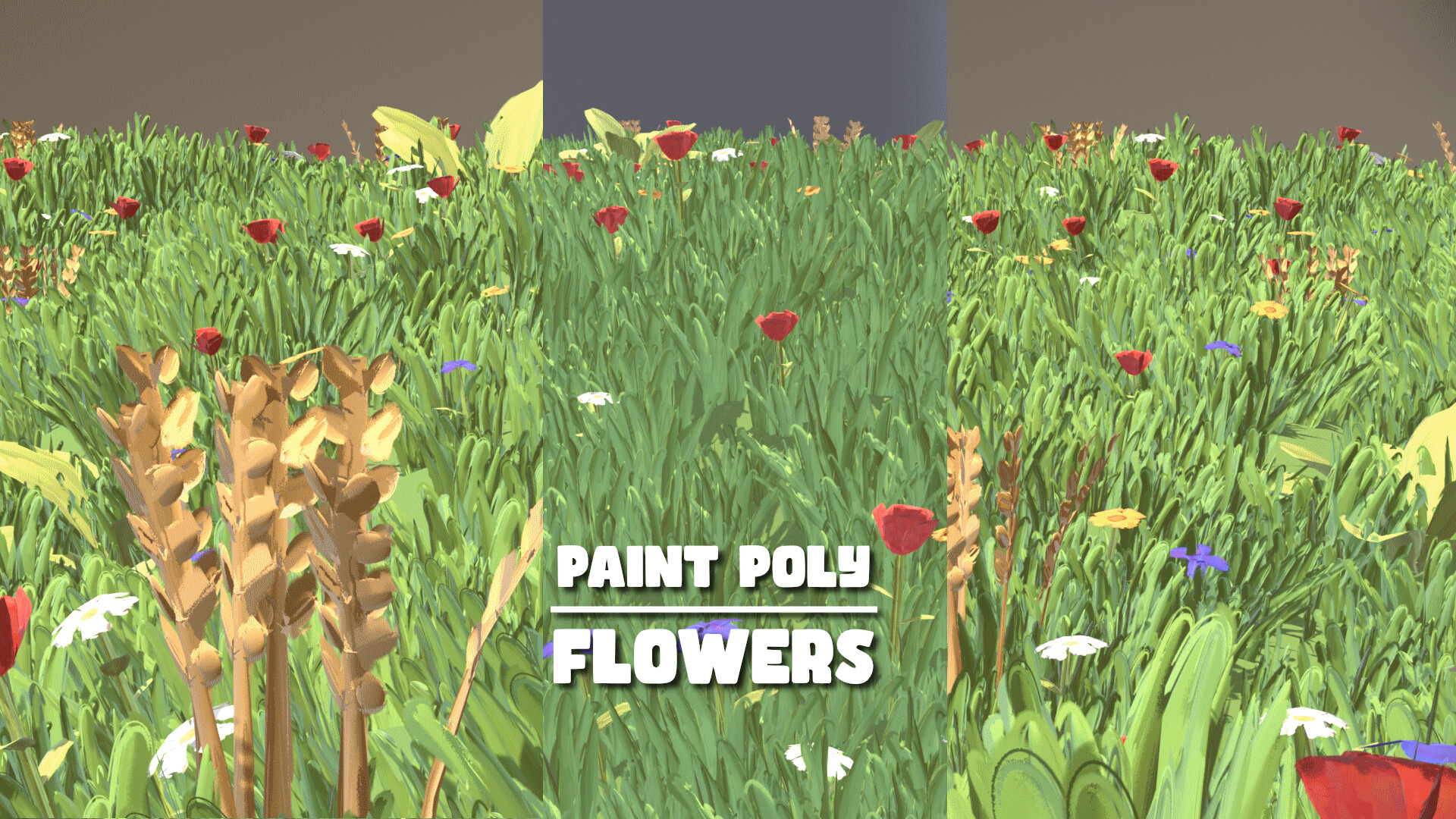 ArtStation - Paint Poly - Flowers & Clutter - Game Ready