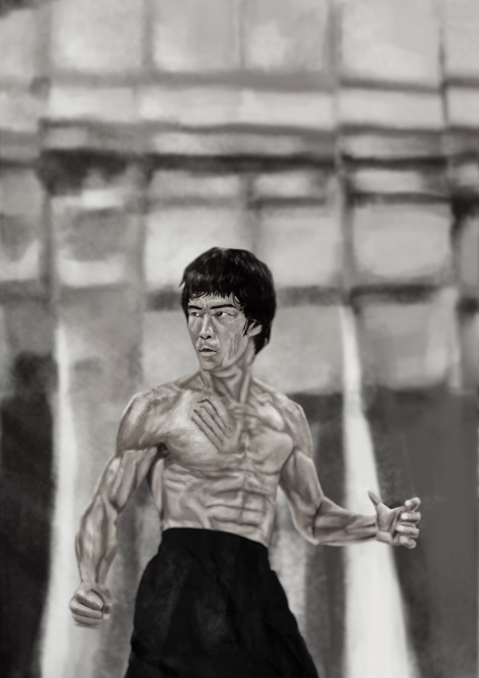 ArtStation - Bruce Lee character illustration