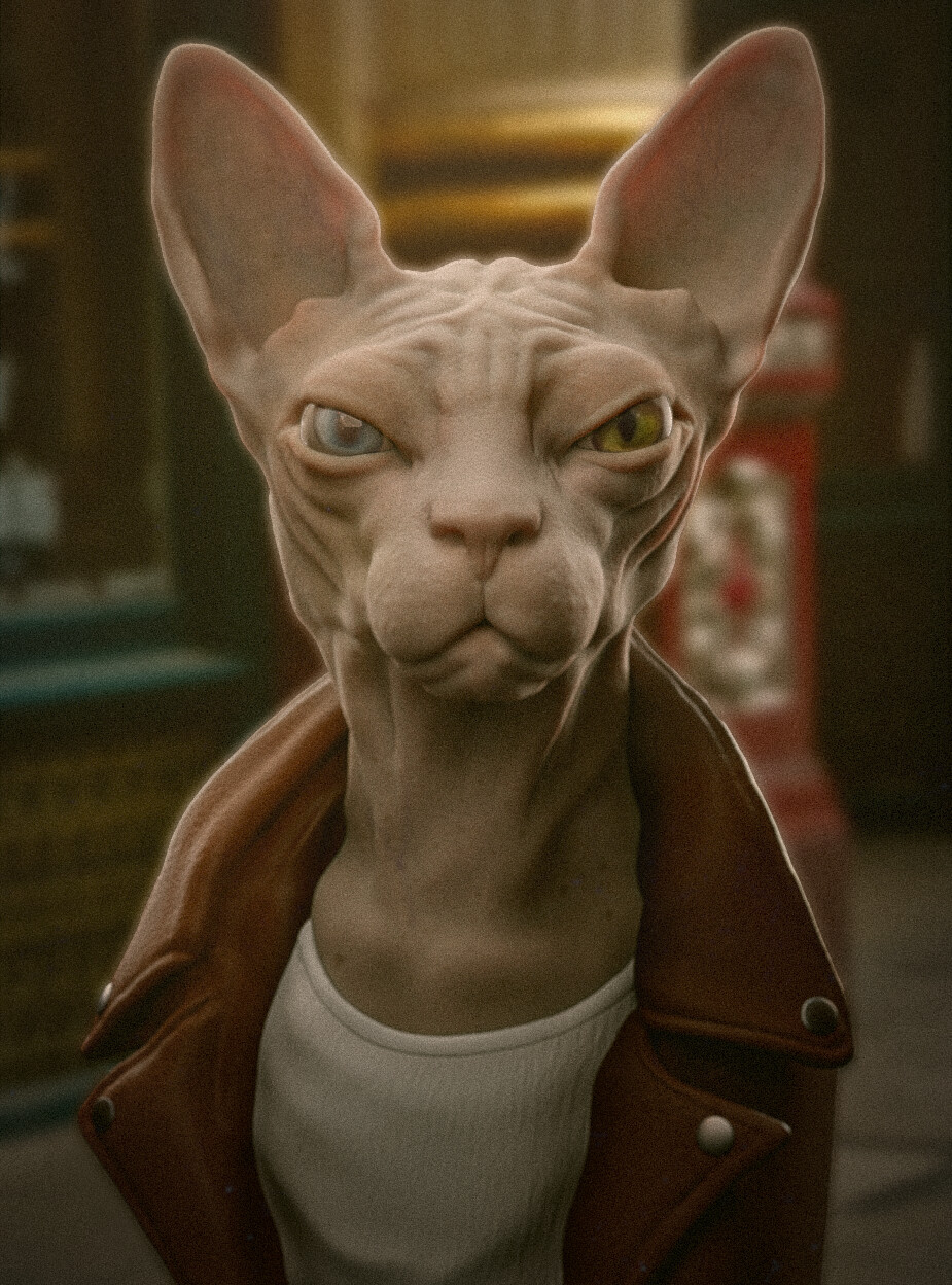 ArtStation - Rockabilly Cat