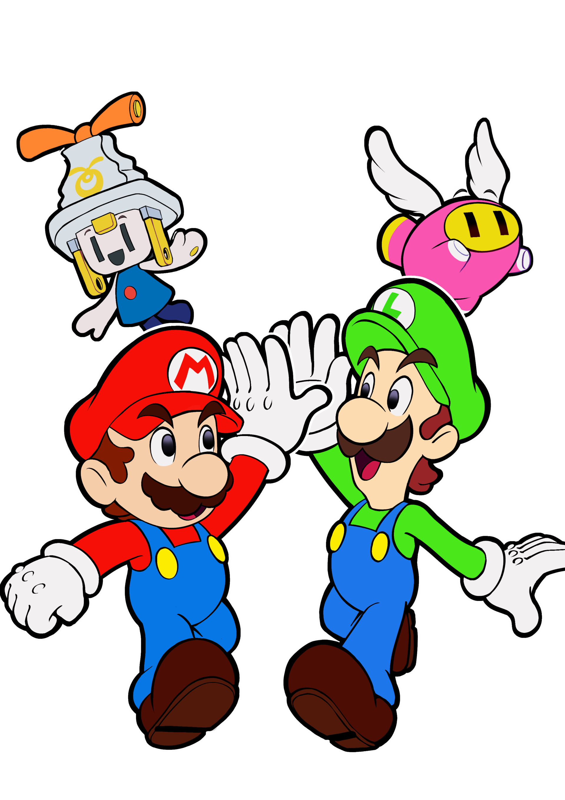 mario luigi brothership coloring pages