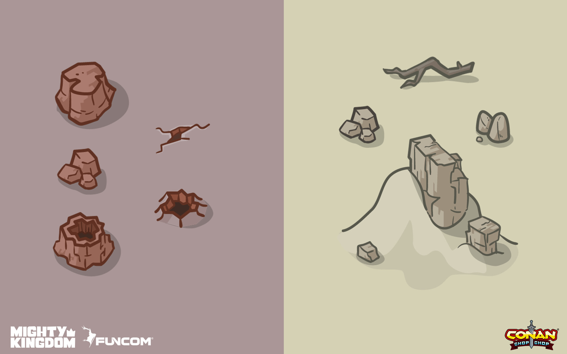 Iona Vorster Concept Art - Conan Chop Chop - Game Assets