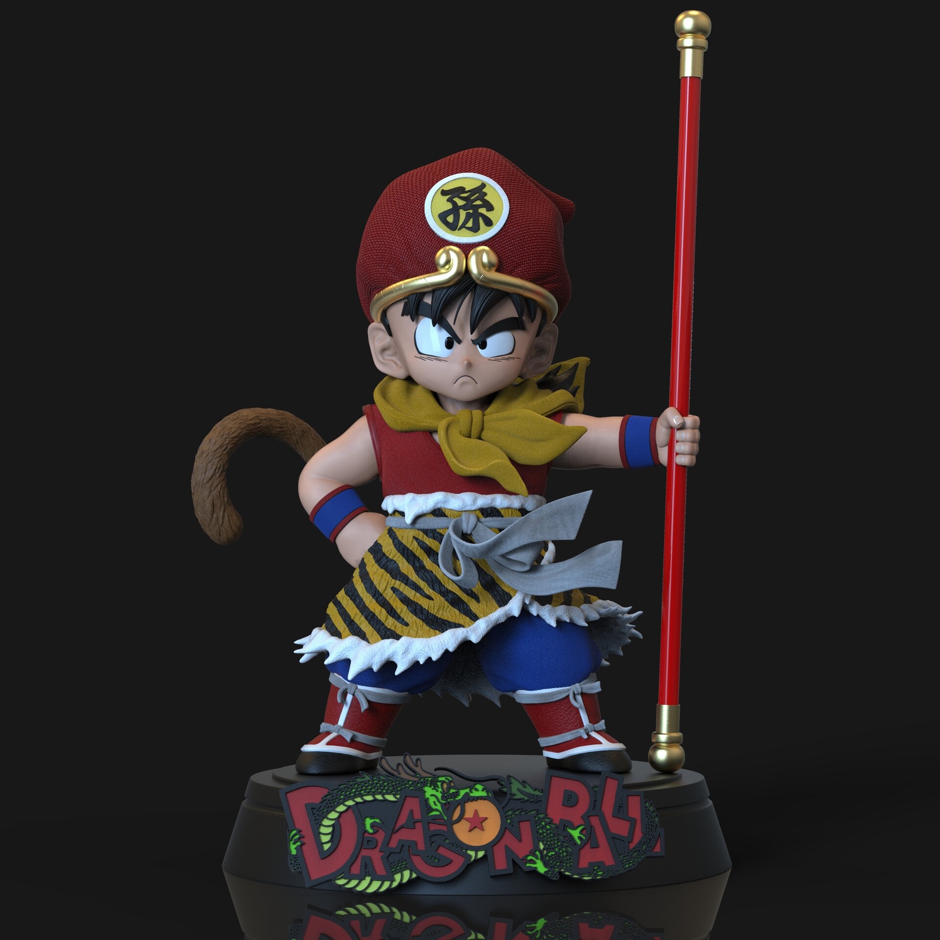 ArtStation - Dragon Ball Z - Son Gohan Monkey King 3D Print