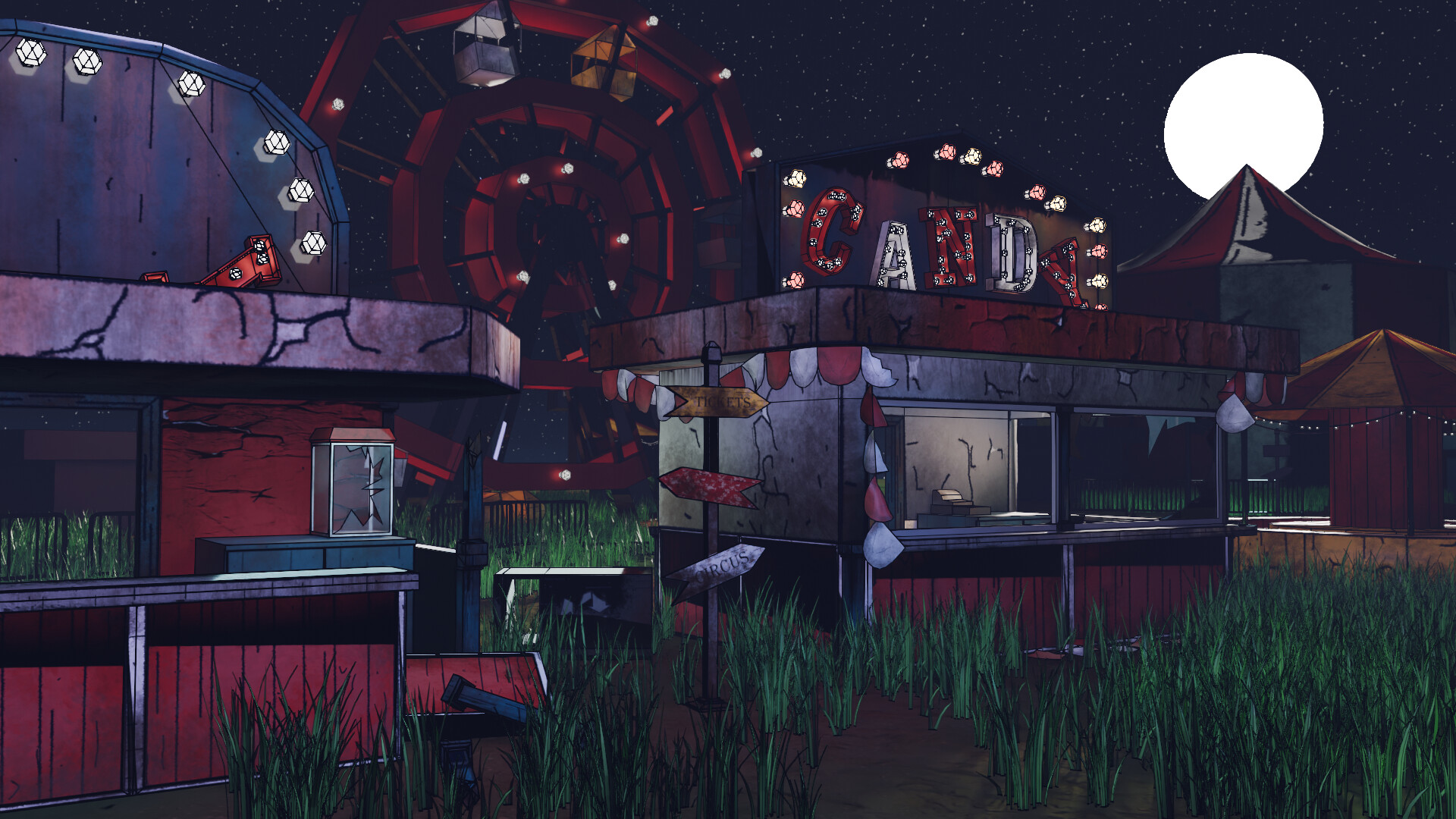 ArtStation - Horror Funfair at Night