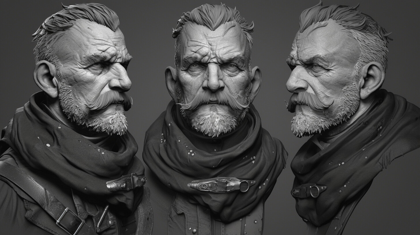 3D Head Sculpt References in 4K - Tika Art - +300 Noble Knight Male ...