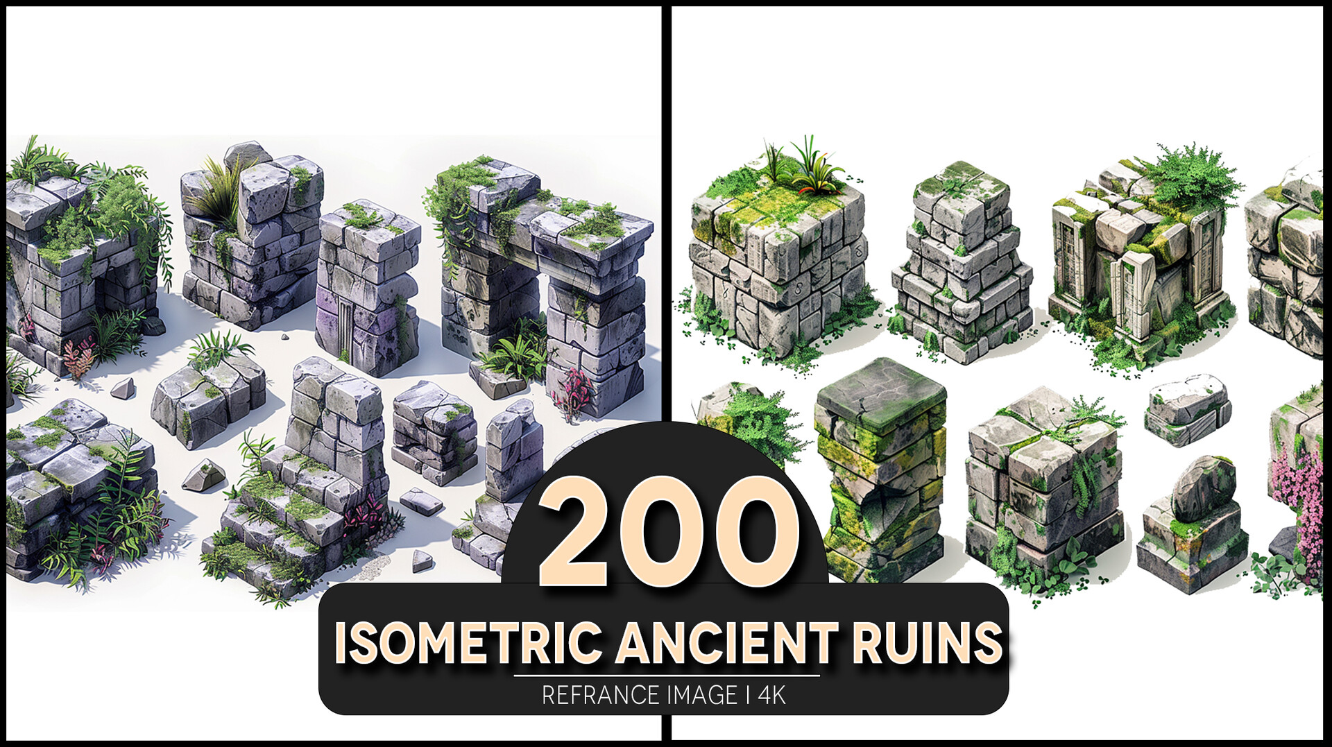 Pixel Ref - Isometric Ancient Ruins 4K Reference/Concept Images