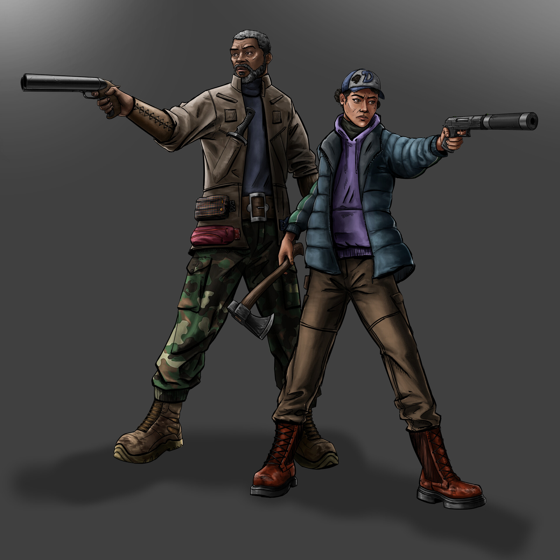 ArtStation - The Walking Dead: Lee and Clementine