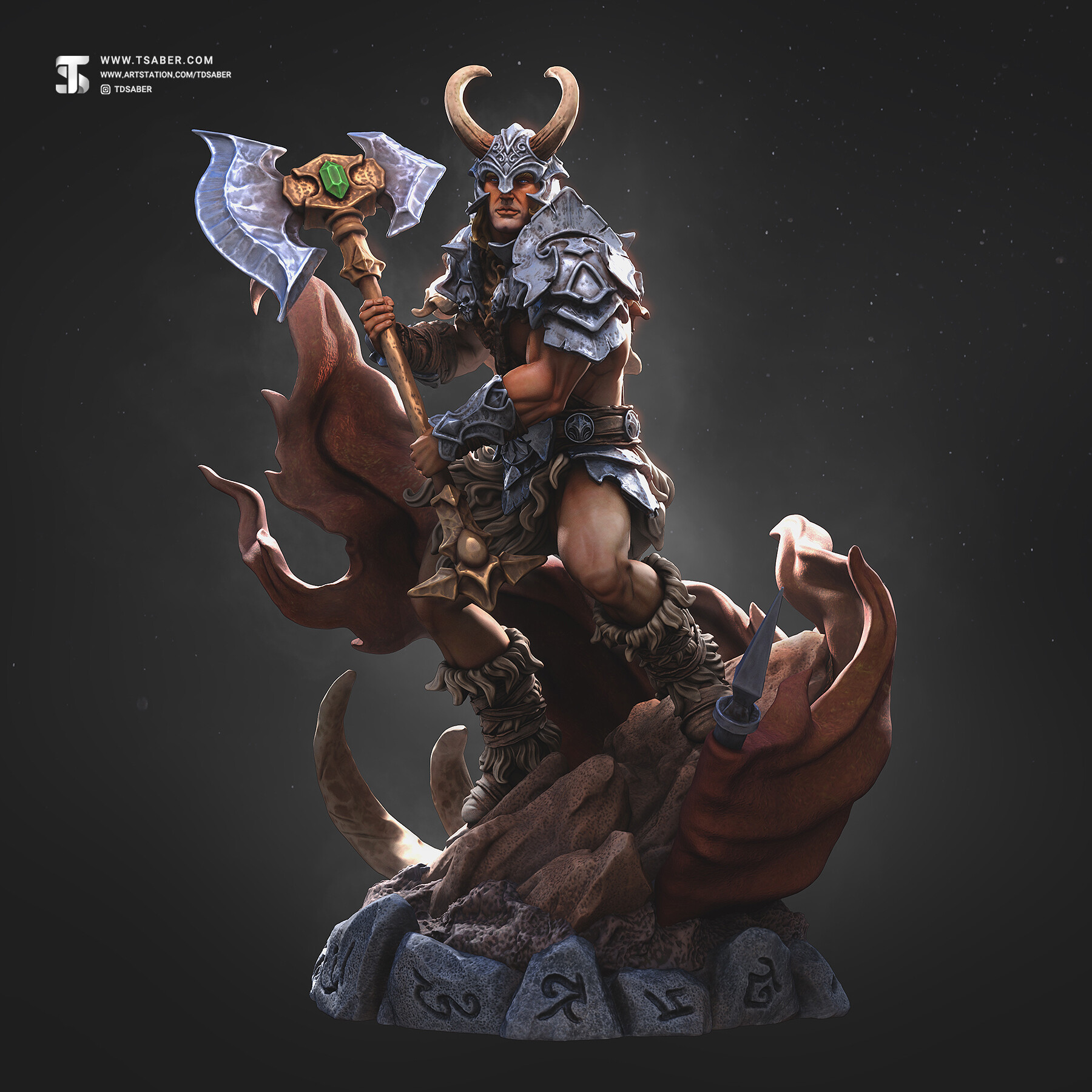 Taregh Saber - Barbarian Statue + Video