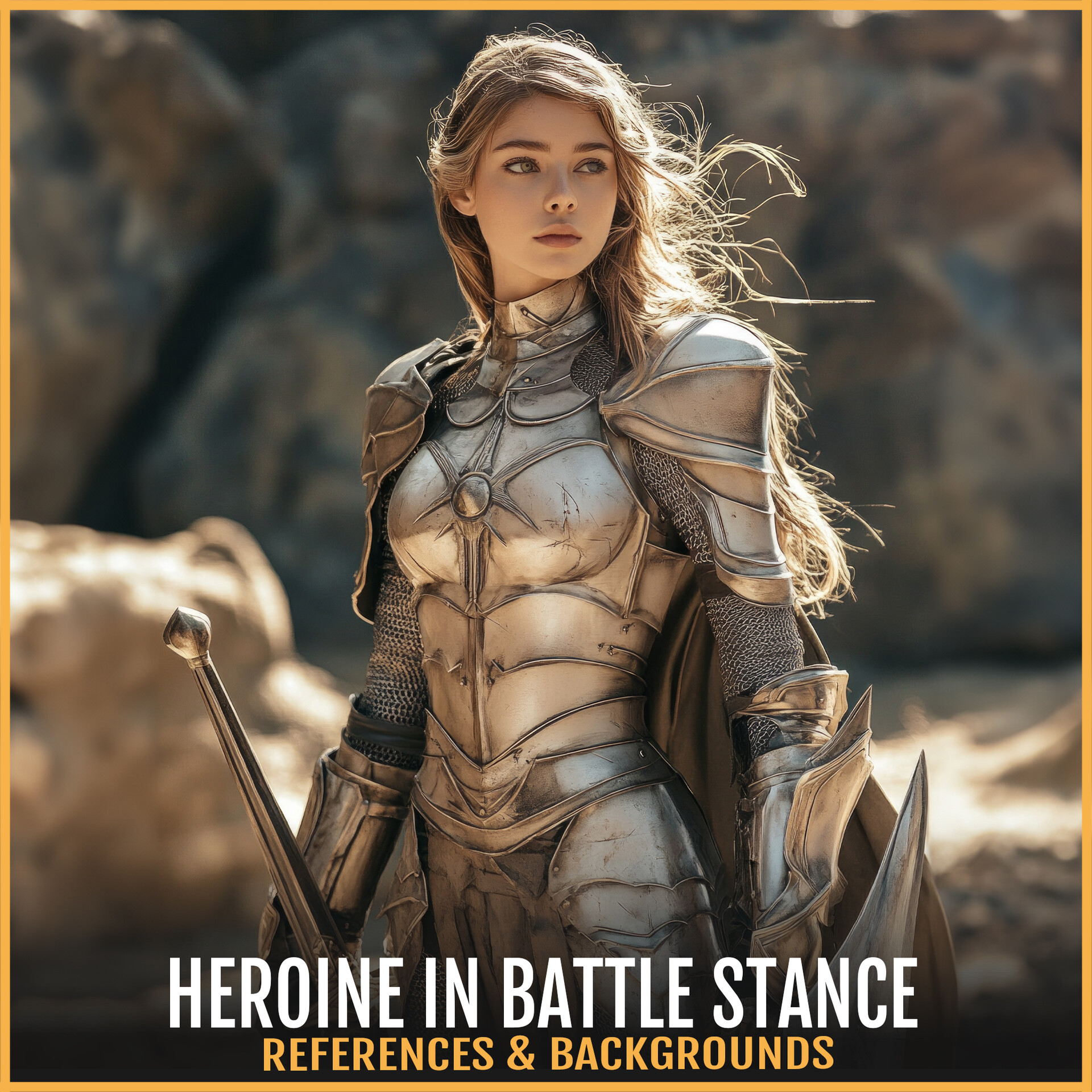 ArtStation - 505 Heroine in Battle Stance