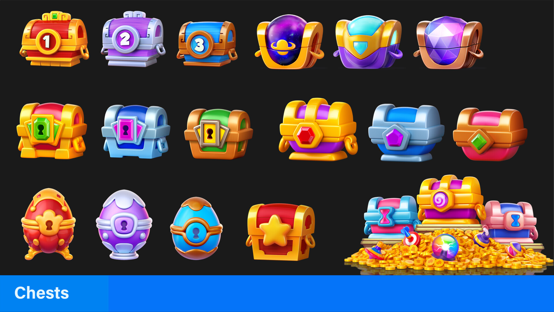 ArtStation - Match 3 Game Rewards Chest